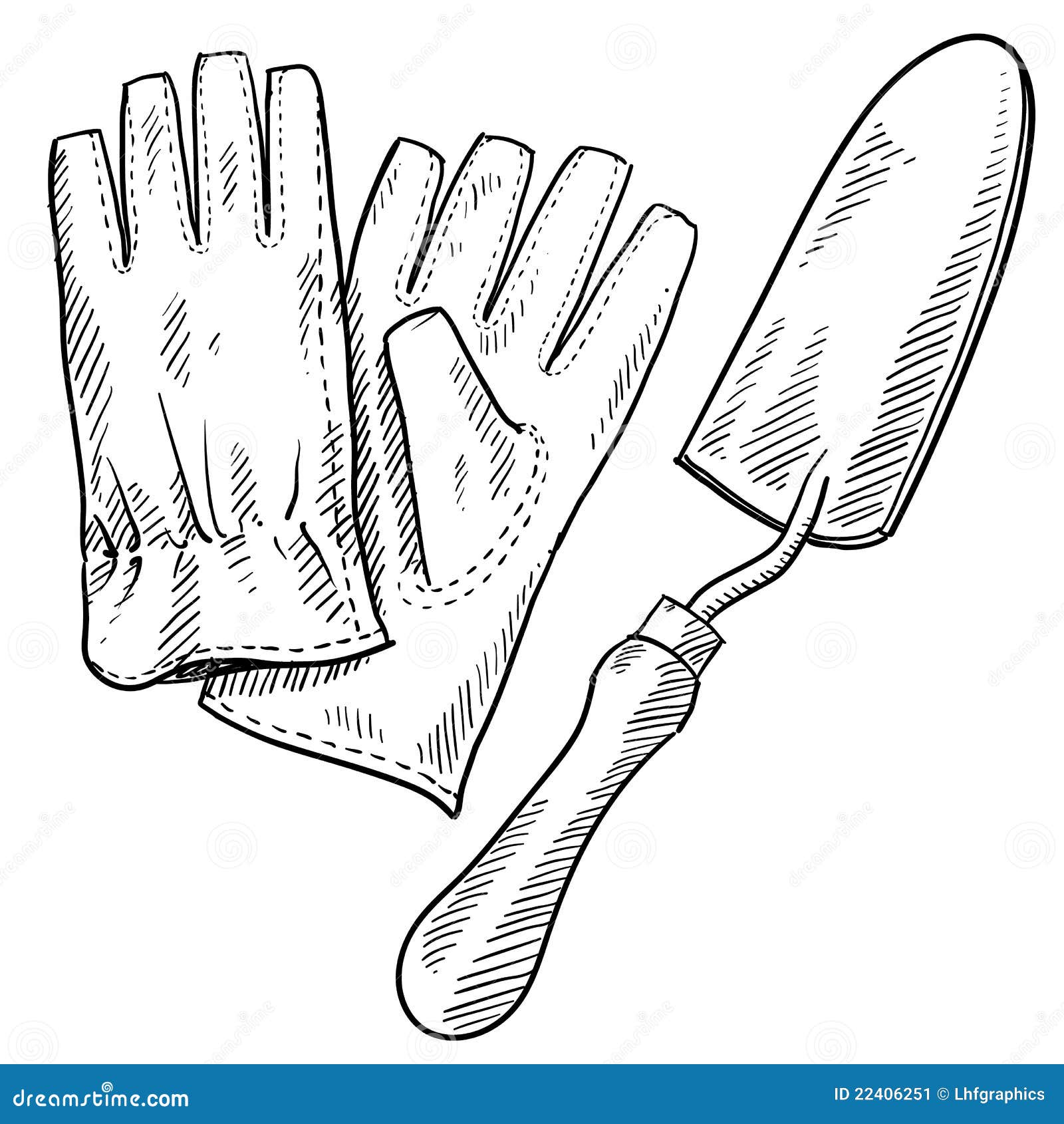 Gardener S Equipment Drawing Stock Vector - Illustration of seeds ...