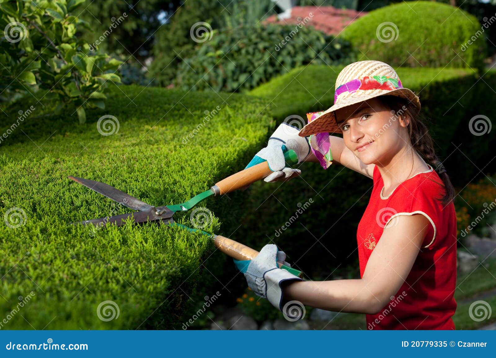 Gardener woman stock image. Image of leaf, nature, equipment - 20779335