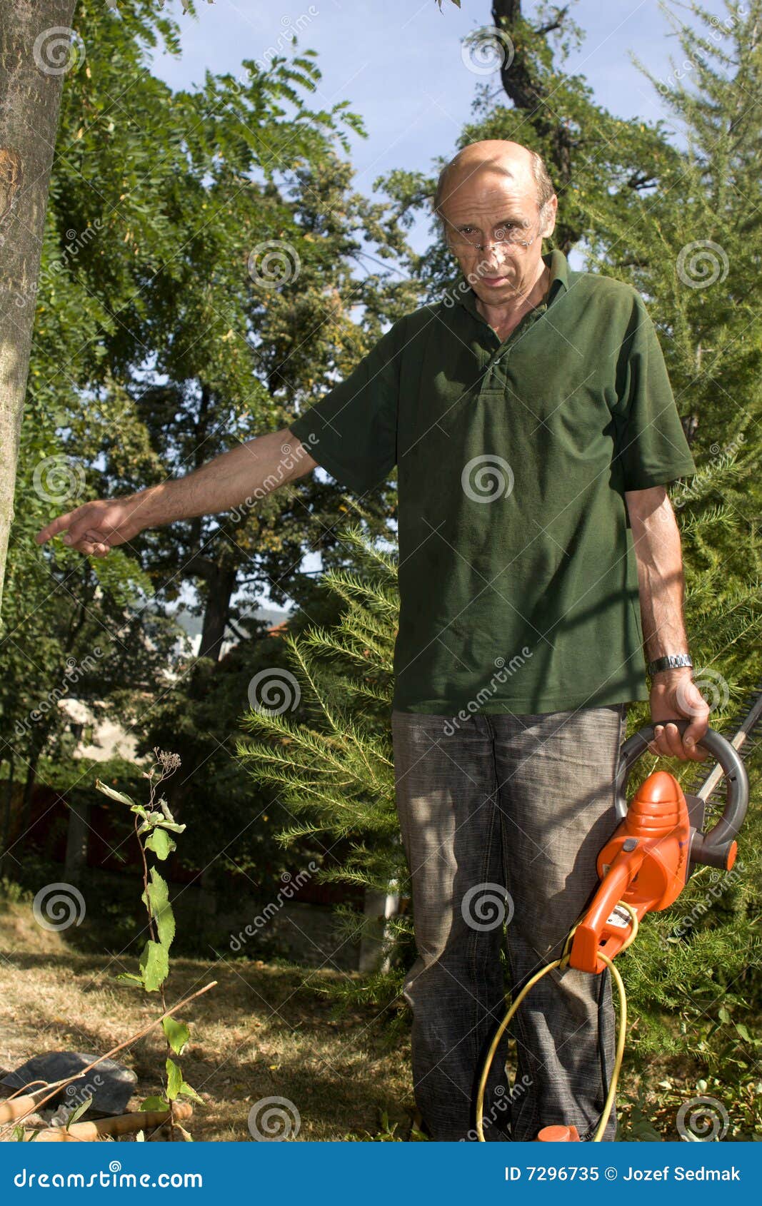 Gardener by the work stock image. Image of garden, stretch - 7296735