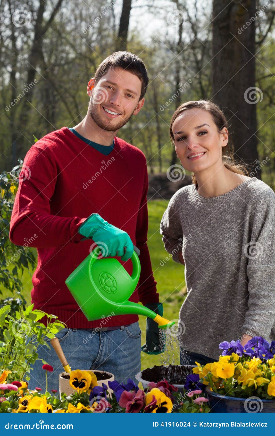 Gardeners at work stock photo. Image of plant, bloom - 41916024