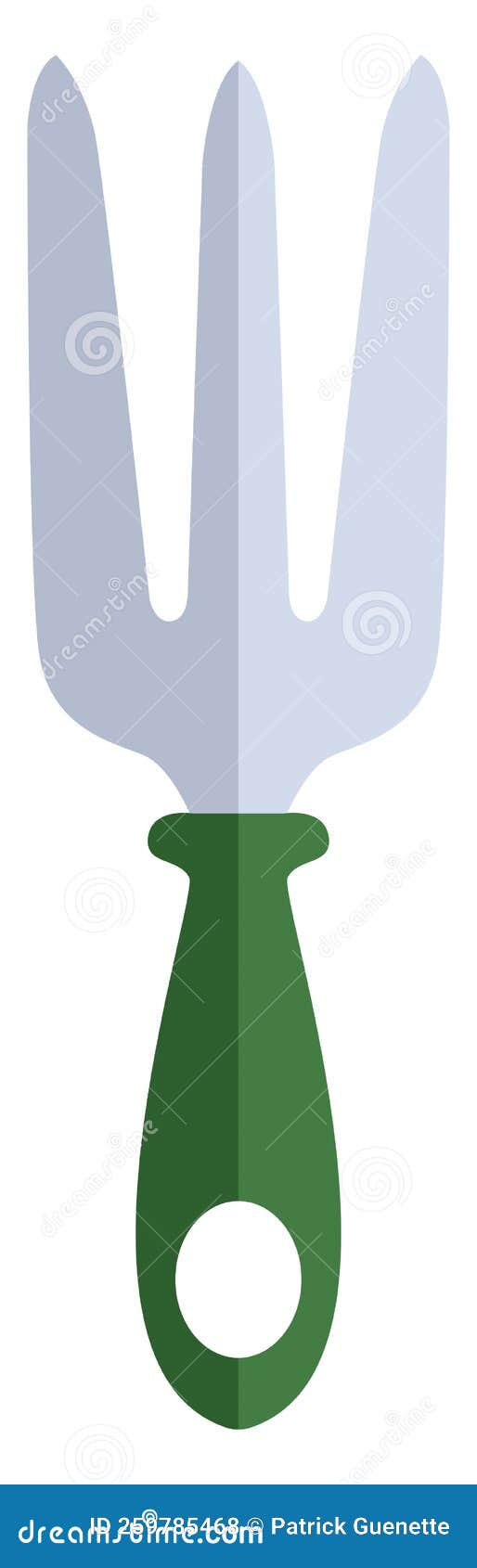 Gardening fork, icon stock vector. Illustration of doodle - 259785468