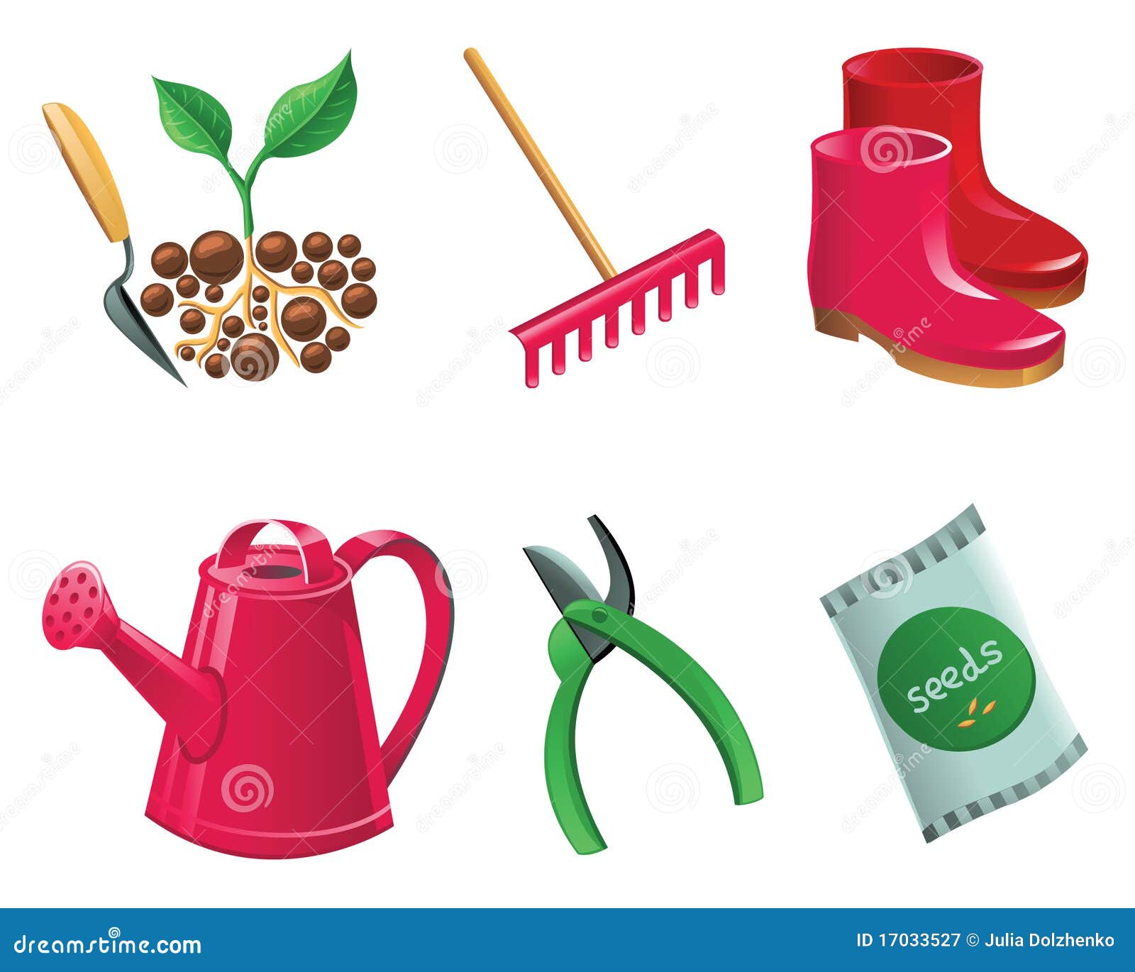 Gardening icon set stock vector. Illustration of symbol - 17033527