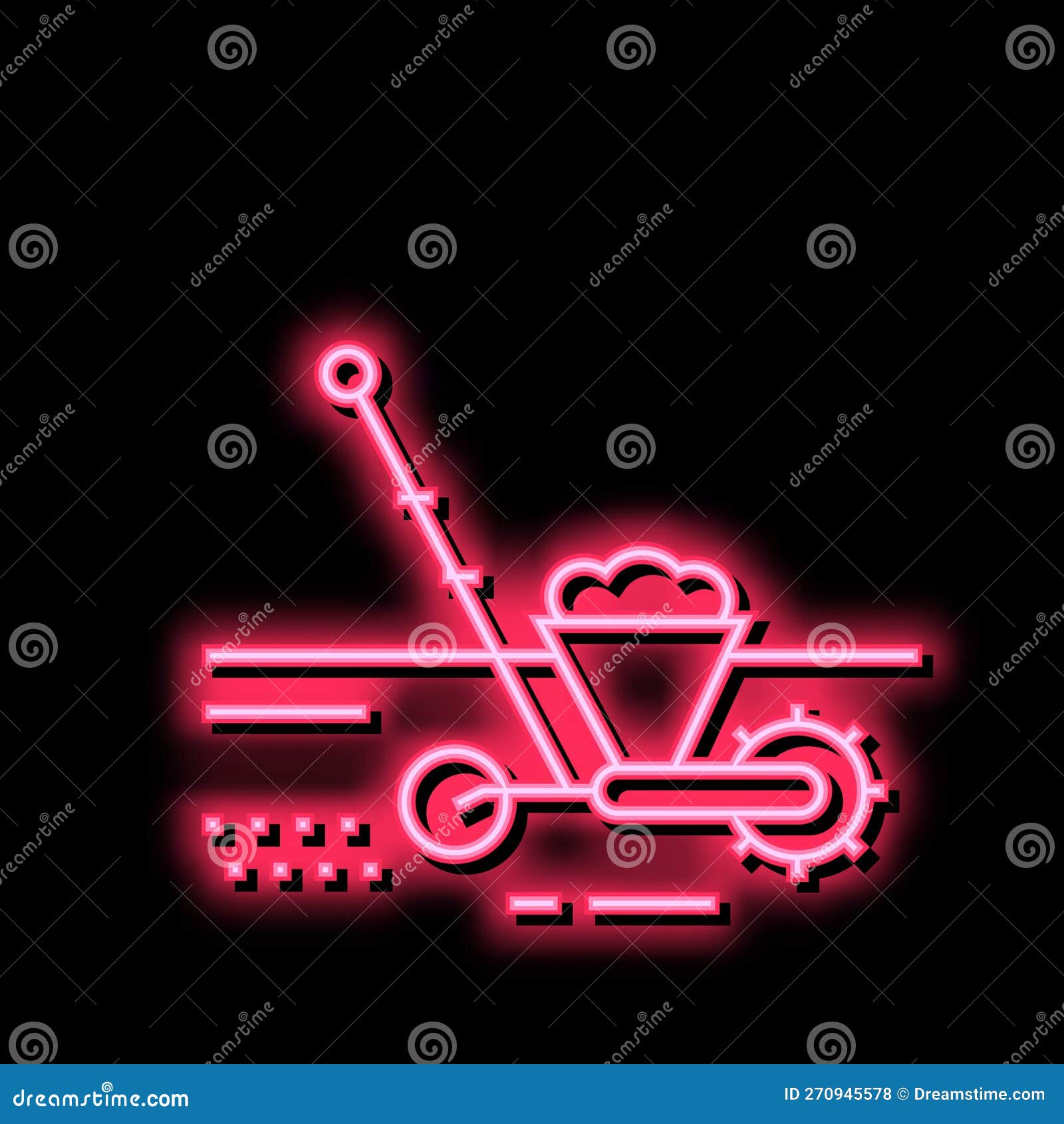 Gardening Machine Neon Glow Icon Illustration Stock Vector ...