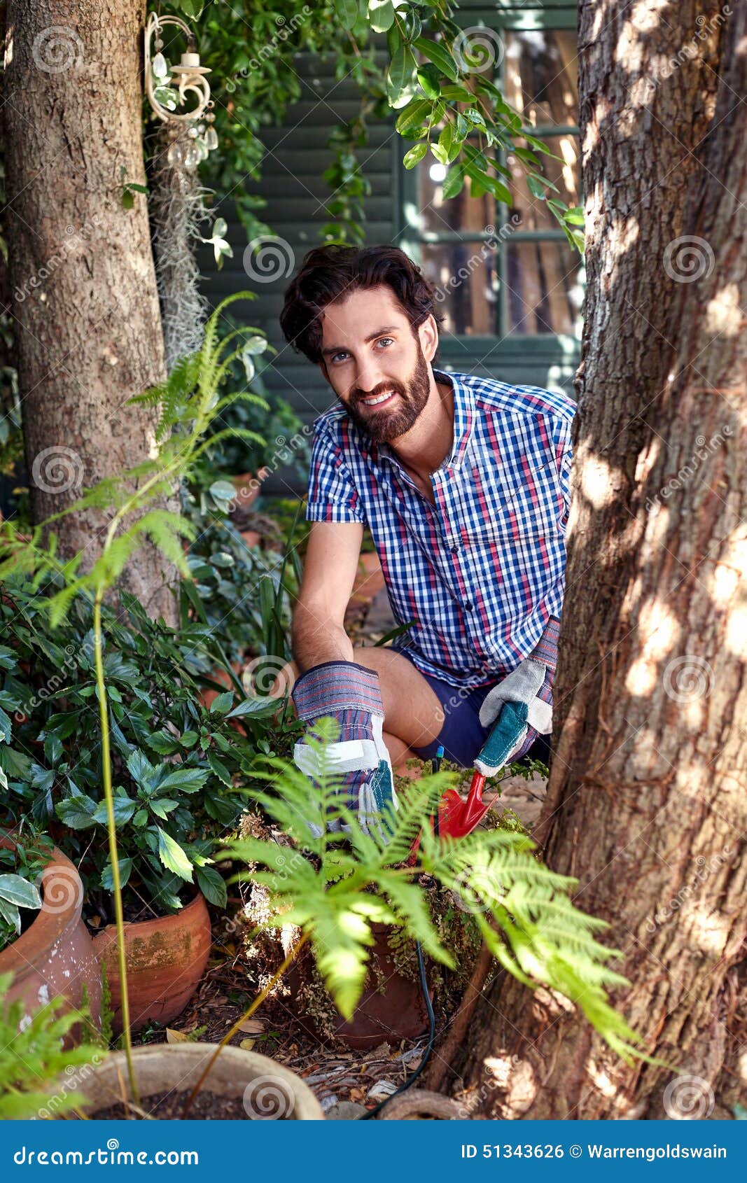 Gardening man stock photo. Image of clearing, portrait - 51343626