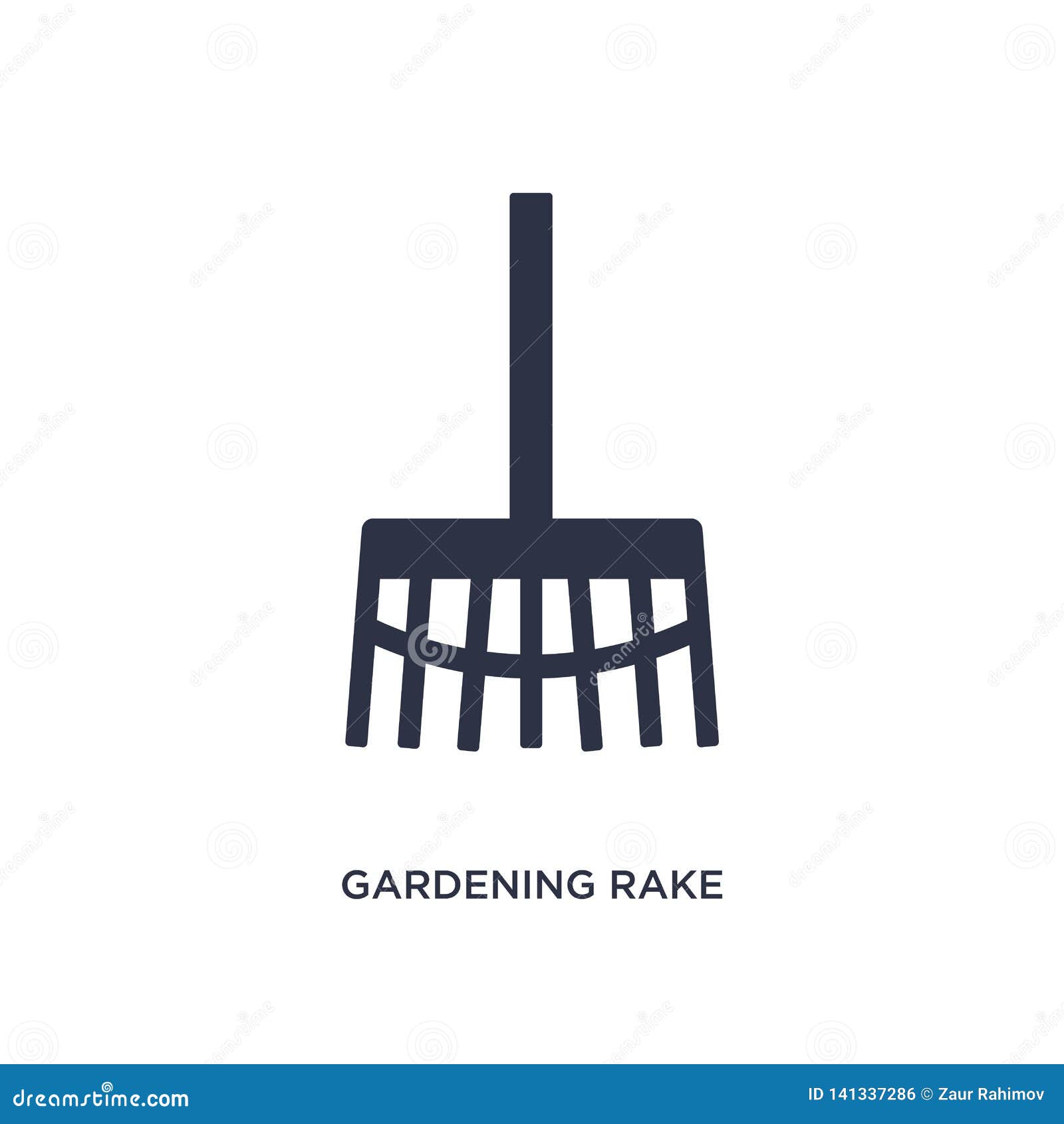 Gardening Rake Icon on White Background. Simple Element Illustration ...