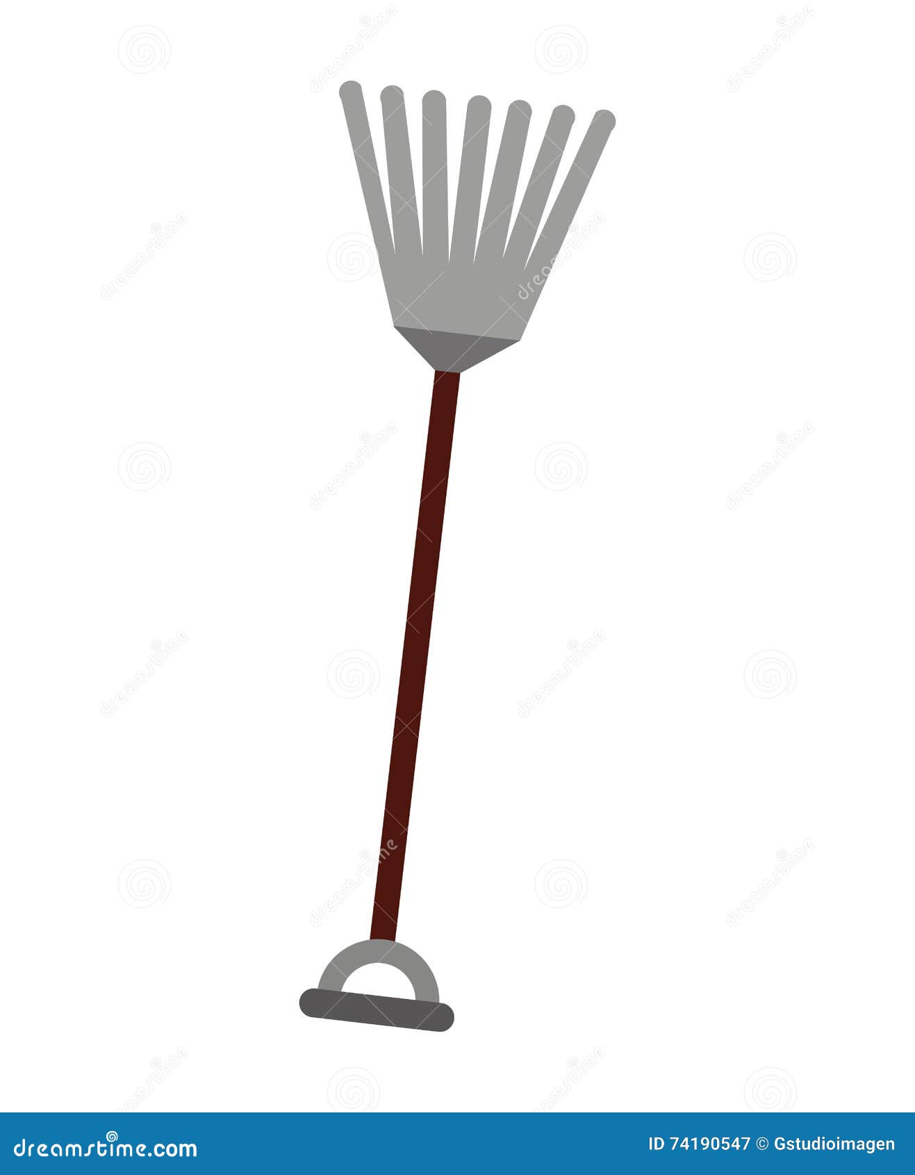 Gardening Rake Isolated Icon Design Stock Illustration - Illustration ...