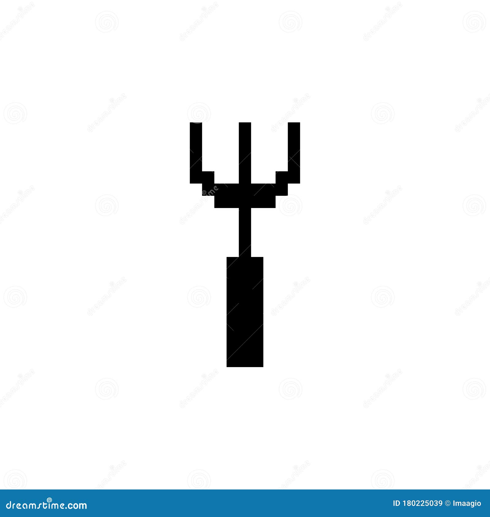 Gardening Rake. Pixel Icon. Tool Vector Illustration Stock Vector ...