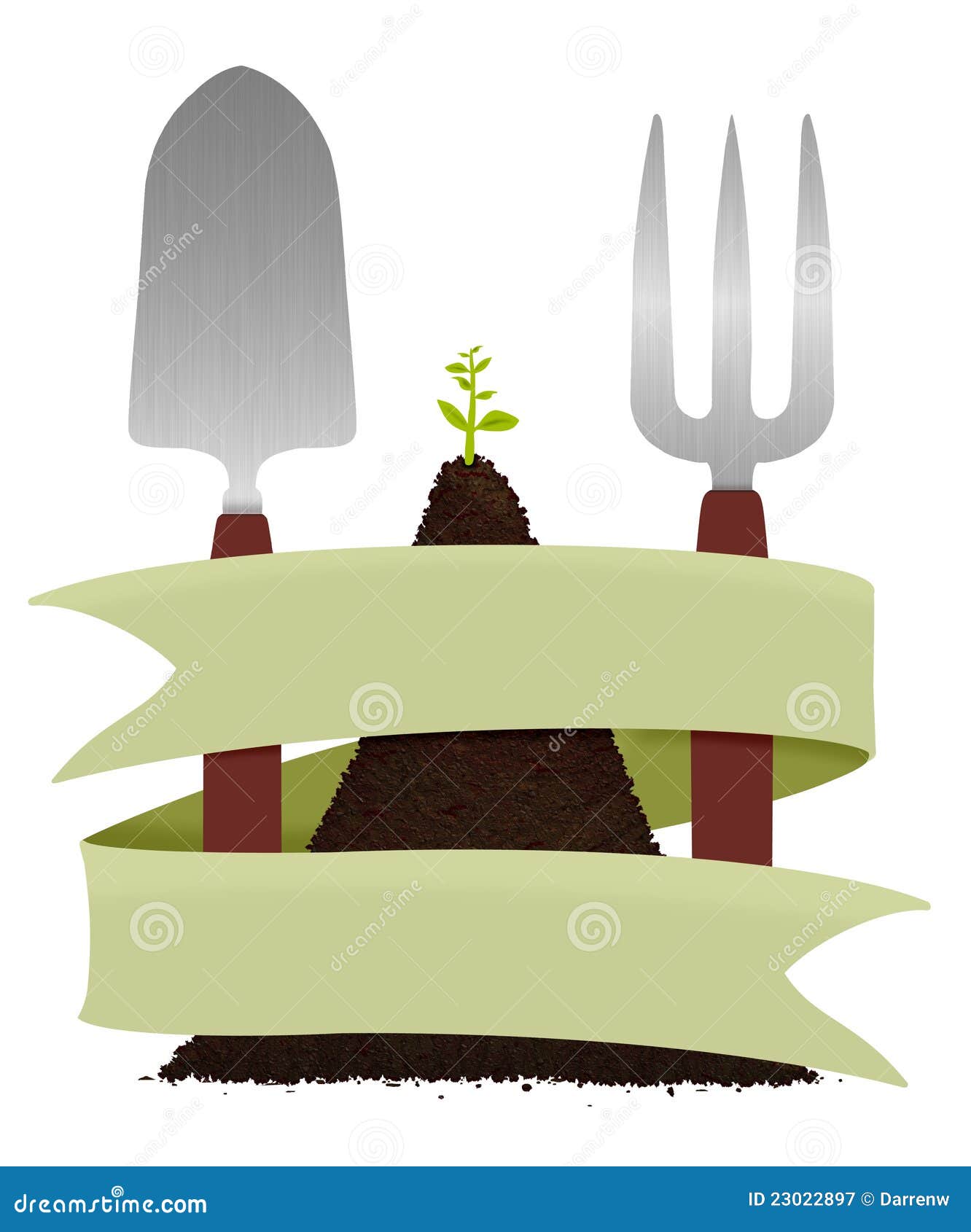 Gardening and scroll stock illustration. Illustration of growing - 23022897
