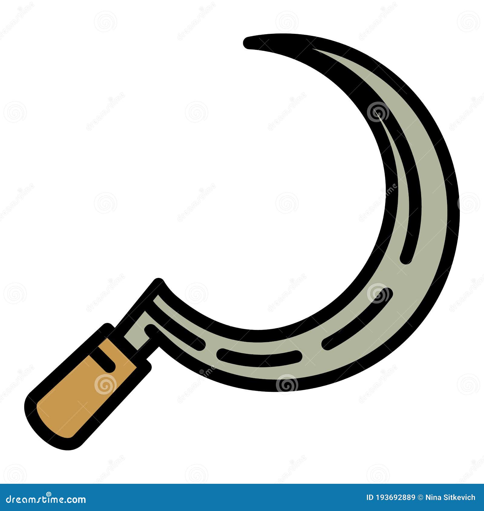 Sickle Icon Vector Sign And Symbol Isolated On White Background, Sickle ...