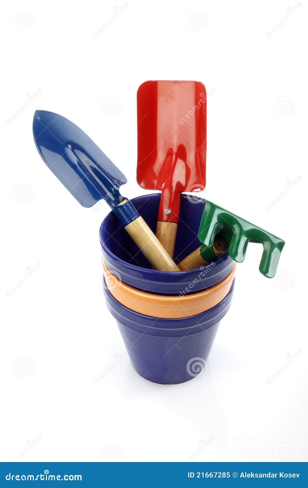 Gardening tools and pots stock image. Image of closeup - 21667285