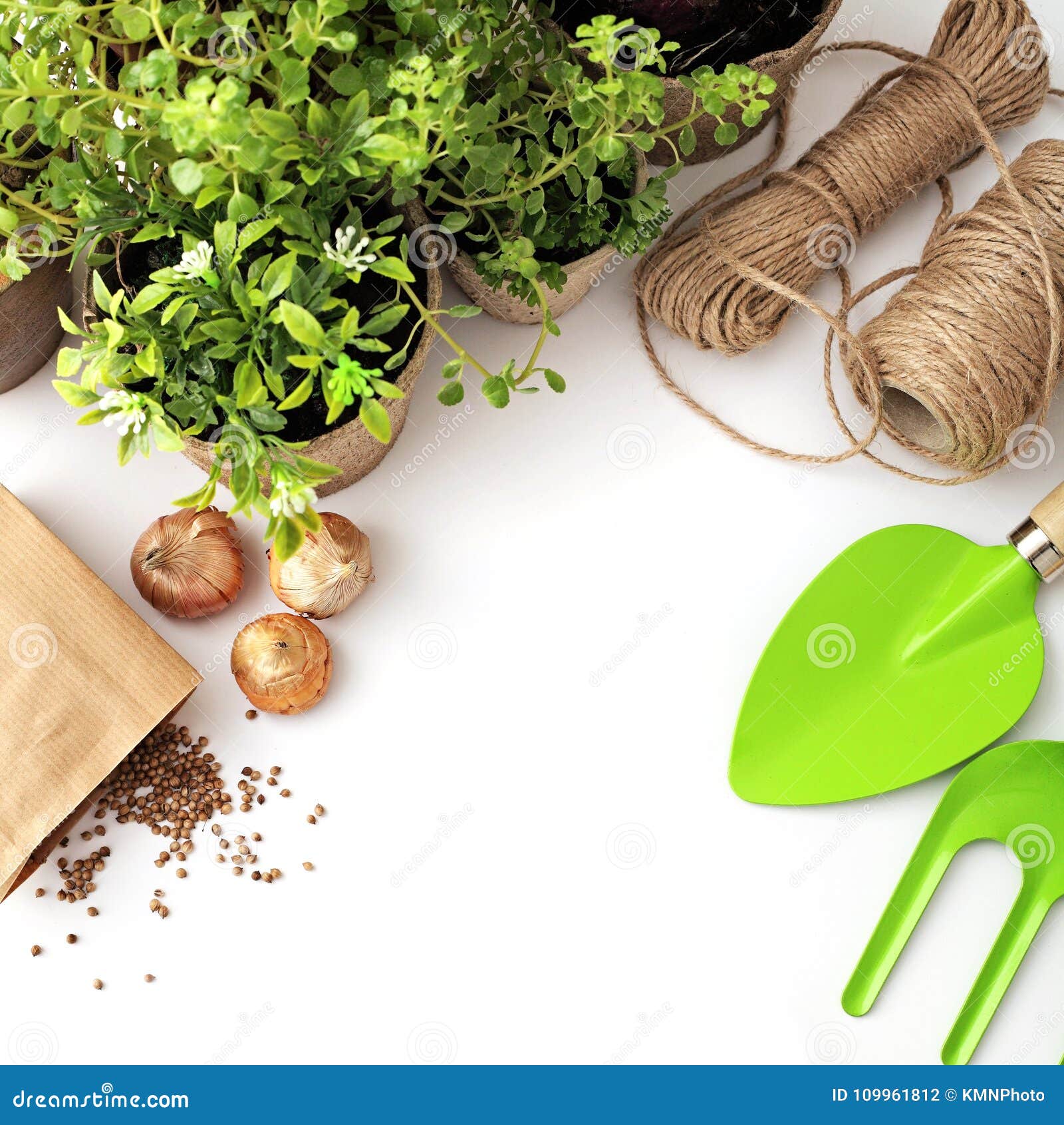 Planting Tools on White Background Stock Photo - Image of planting ...