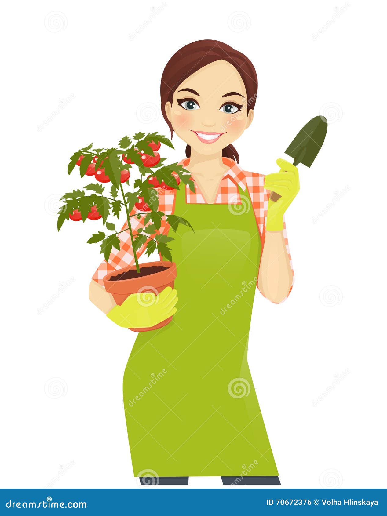 Gardening Woman Stock Vector Illustration Of Food Freshness 70672376