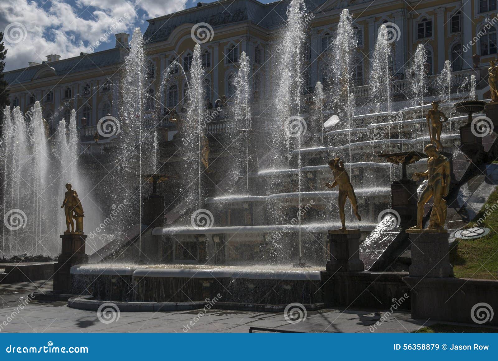 Gardens and Fountains of the Summer Palace in St Pertersburg Stock ... Gardens and Fountains of the Summer Palace in St Pertersburg Stock ...