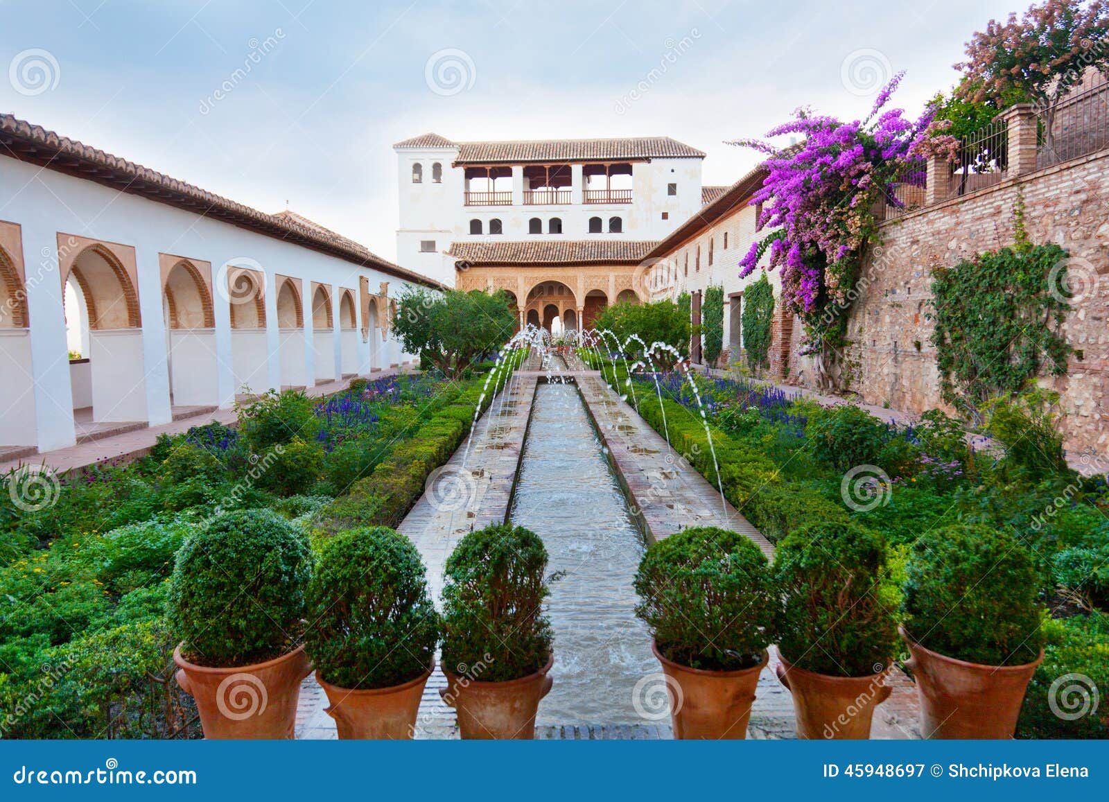 Gardens of the Generalife in Spain Stock Image - Image of europe ...