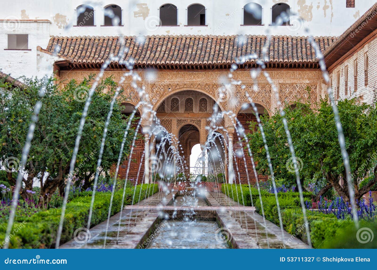 Gardens of the Generalife in Spain Stock Image - Image of arch ...