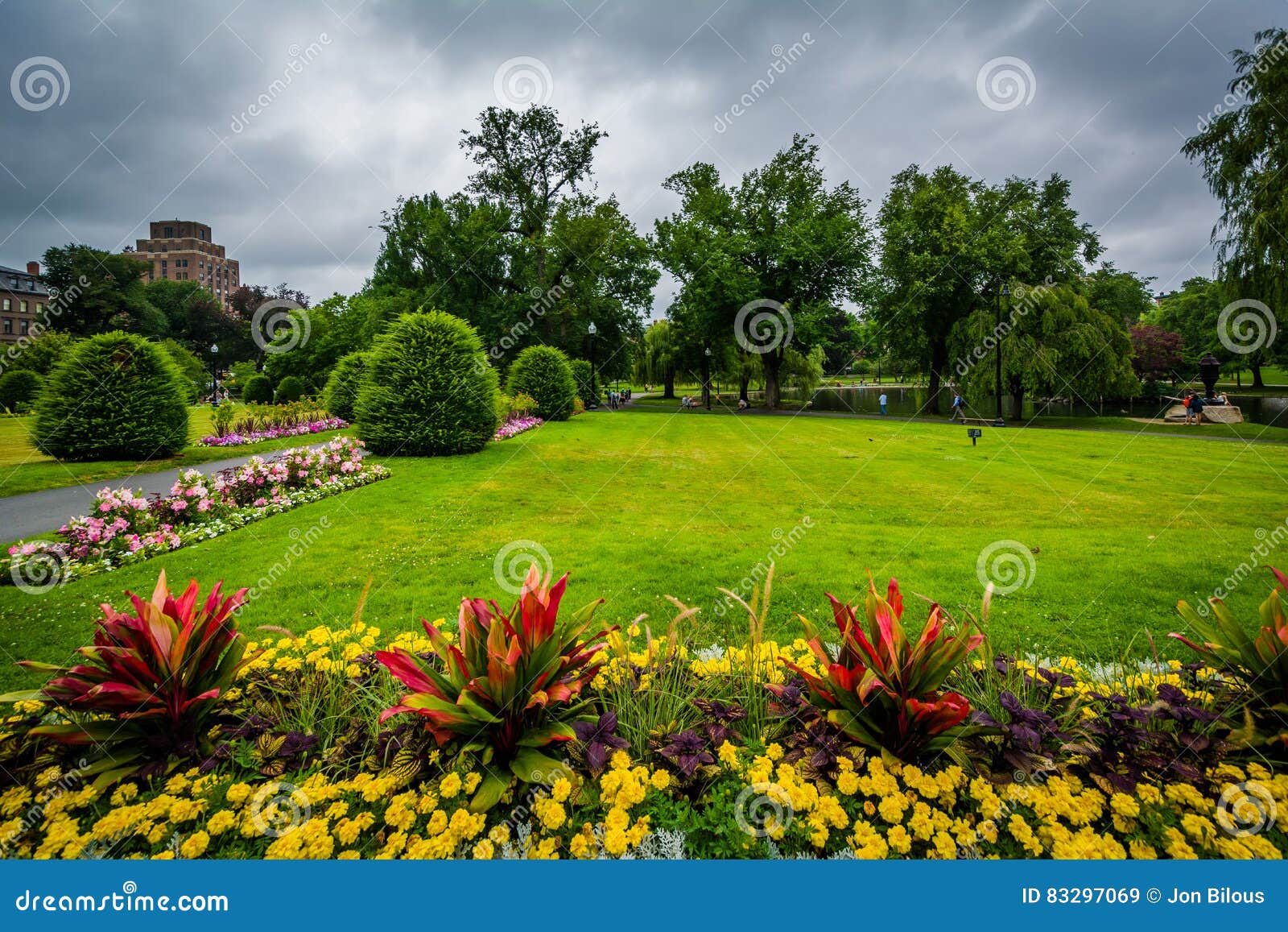 Gardens at the Public Garden, in Boston, Massachusetts. Editorial Stock ...