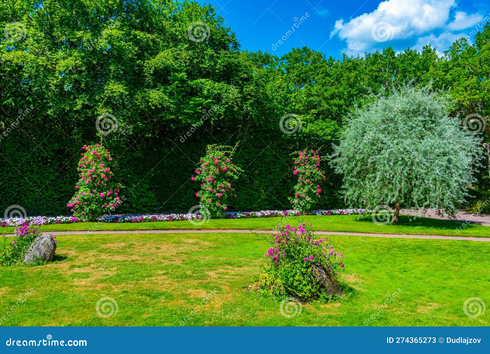 Gardens at Solliden Palace in Sweden Stock Image - Image of environment ...