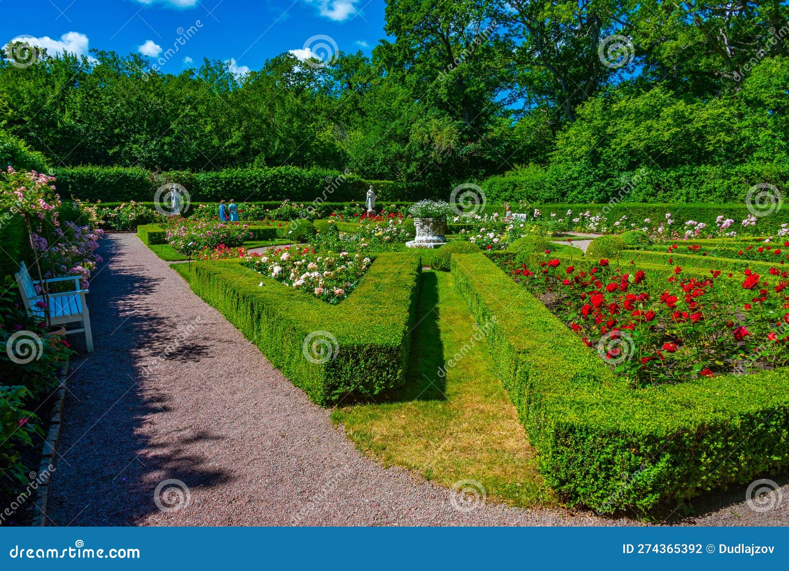 Gardens at Solliden Palace in Sweden Stock Photo - Image of lawn ...