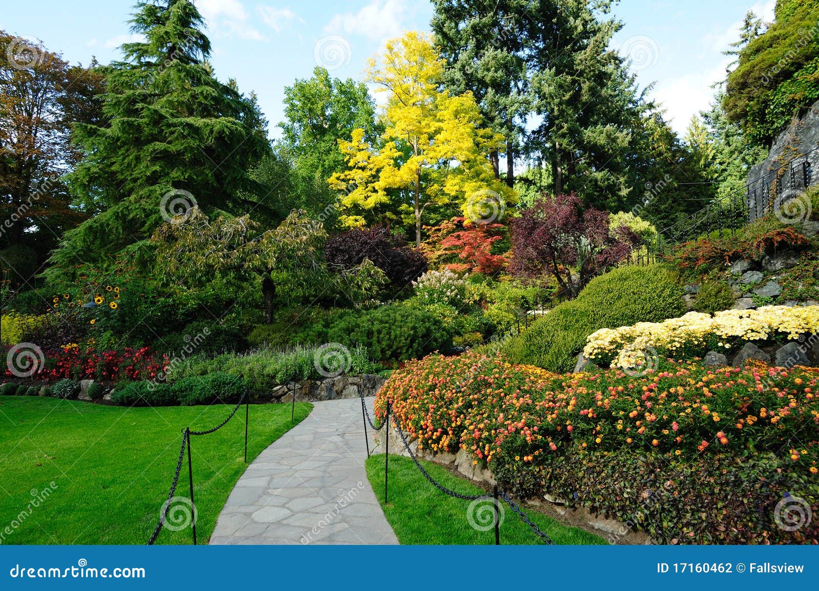 Gardens trail stock photo. Image of garden, blooming - 17160462