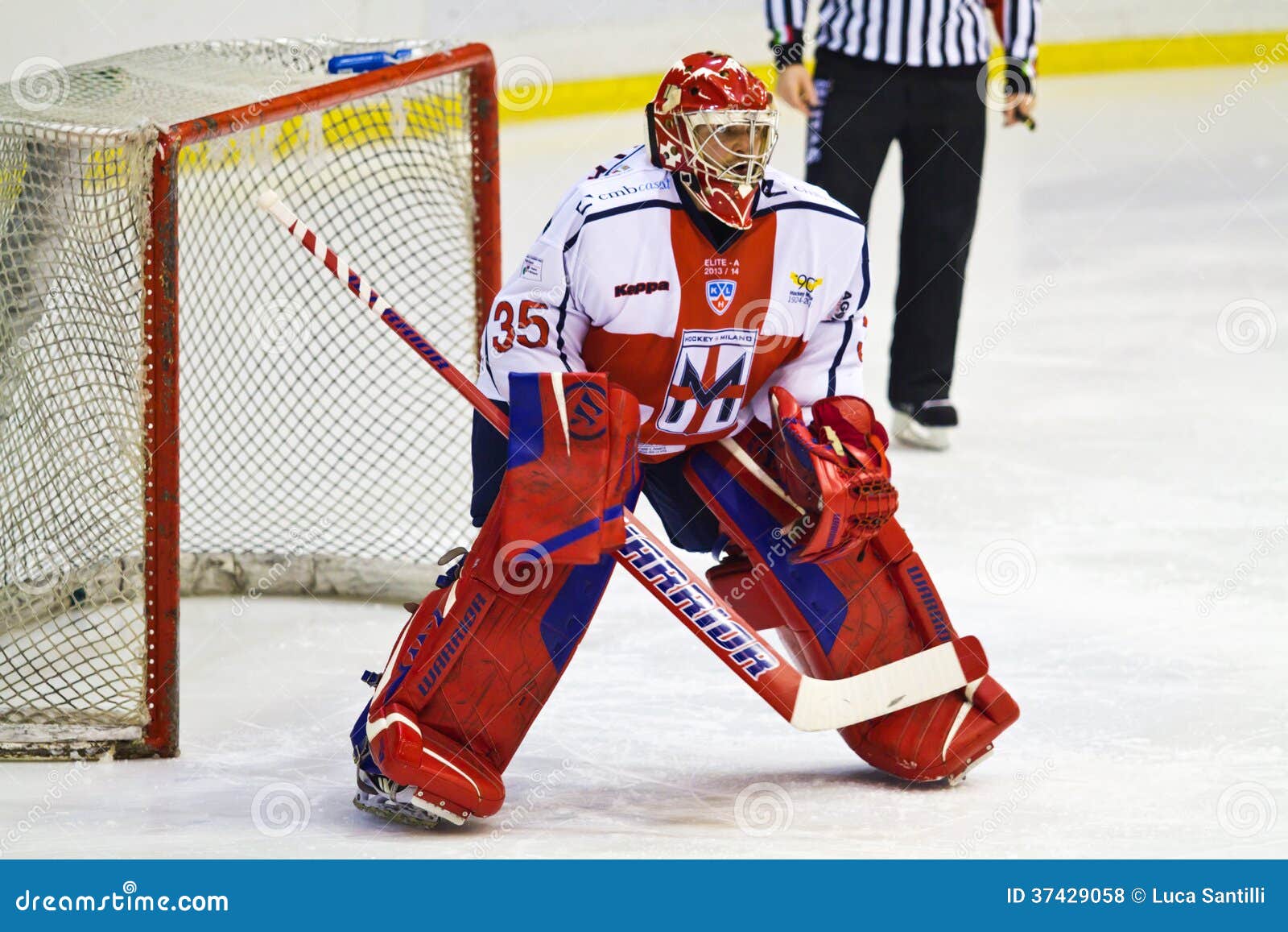Gardien De But De Hockey Sur Glace Photo stock éditorial - Image du ...
