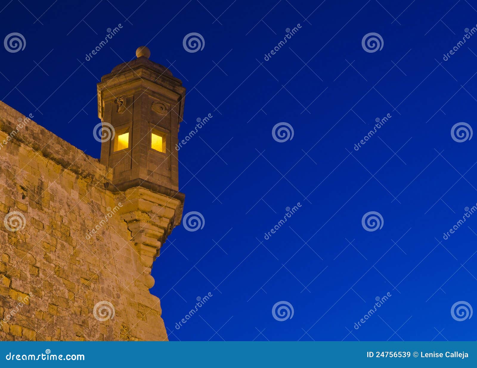 Gardjola in the Evening - Malta Stock Image - Image of cities, border ...