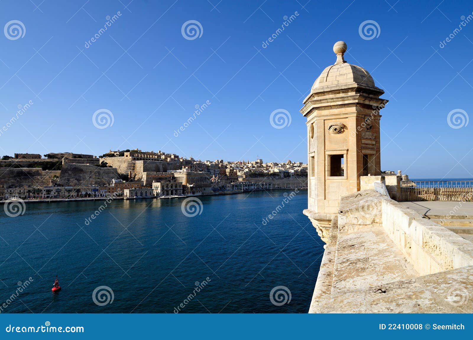 Gardjola Lookout Overlooking Valletta Stock Photo - Image of culture ...
