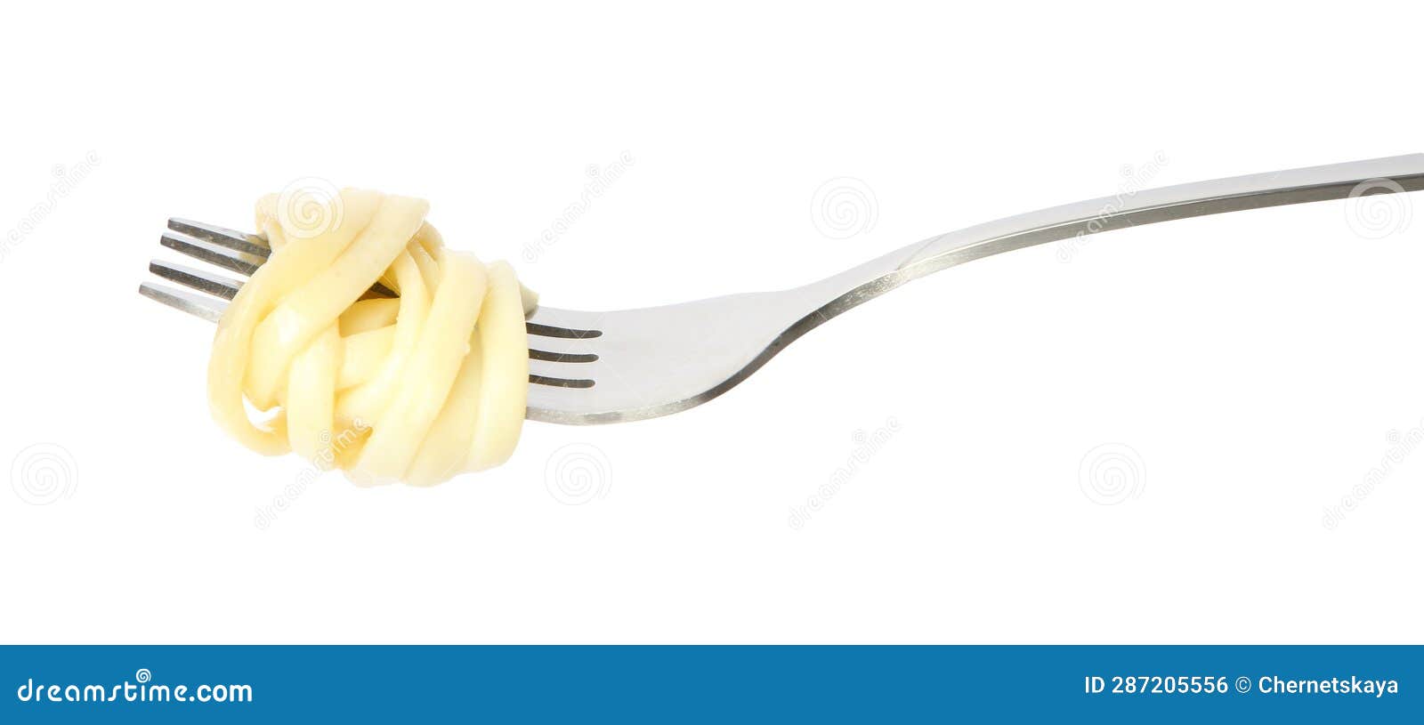 Garfo Com Massa Saborosa Isolada Em Branco Foto de Stock - Imagem de ...