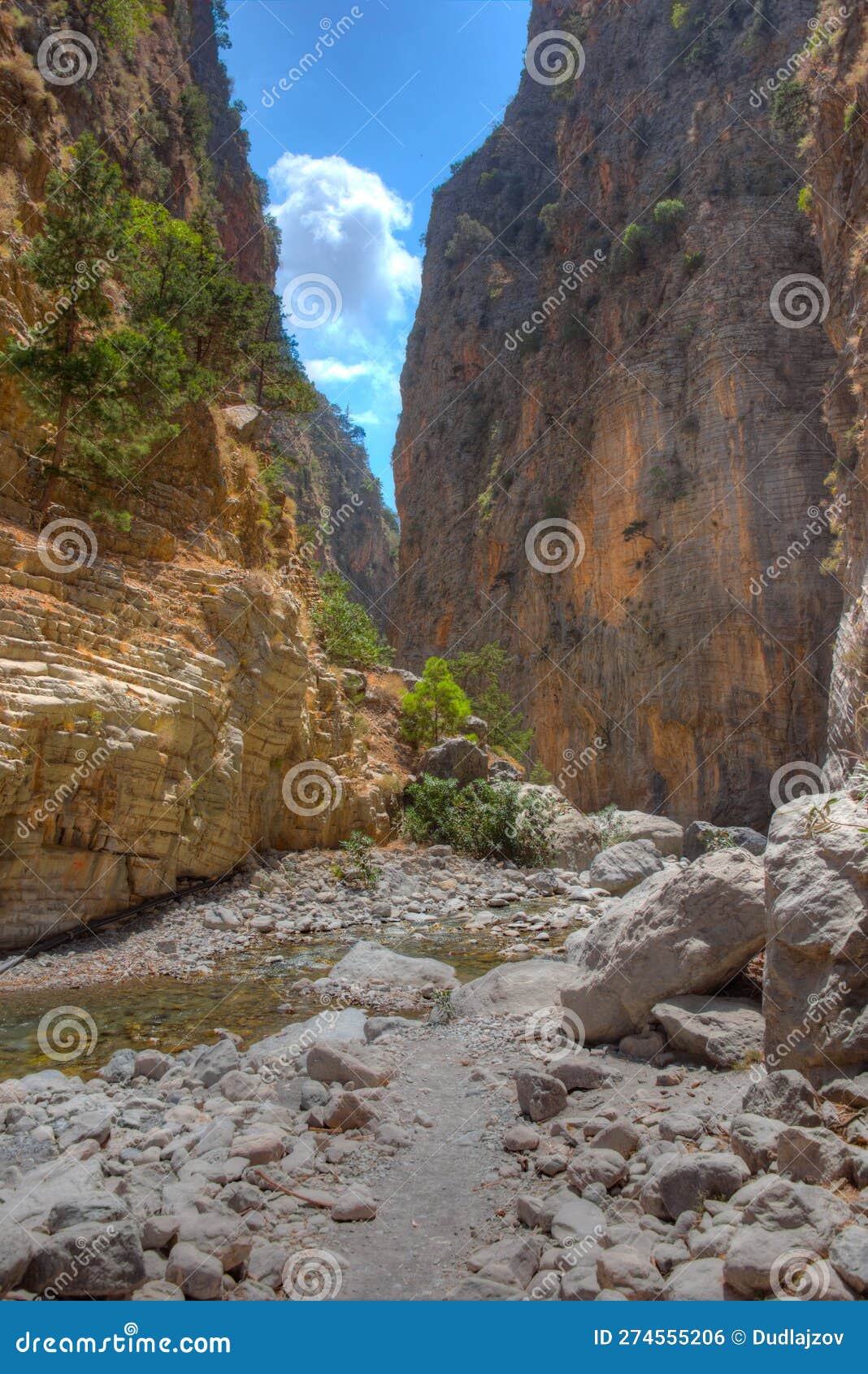 Garganta De Samaria En Creta Insular Griega Foto de archivo - Imagen de ...