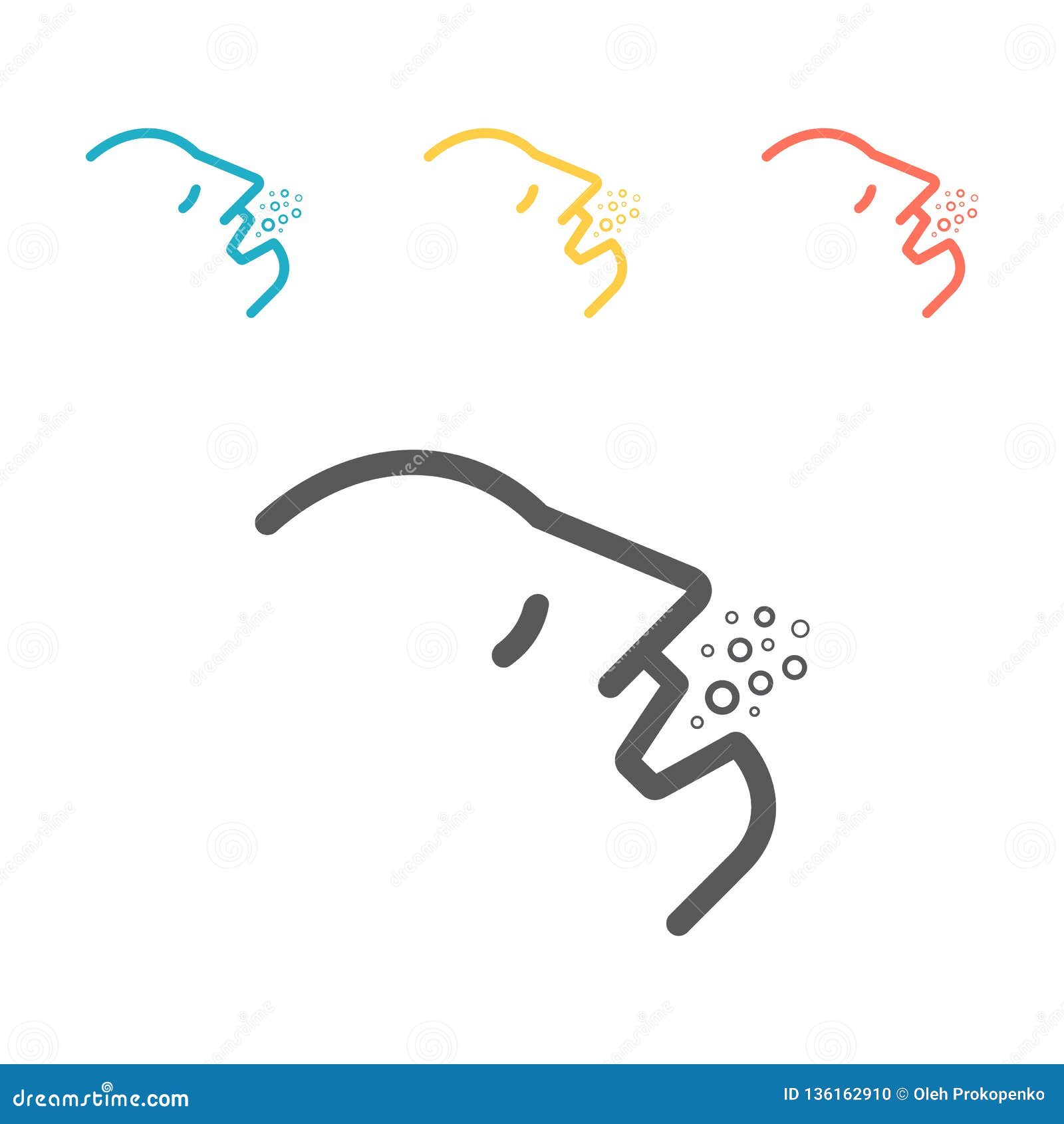 Gargling Line Icon. Vector Sign for Web Graphic. Stock Vector ...