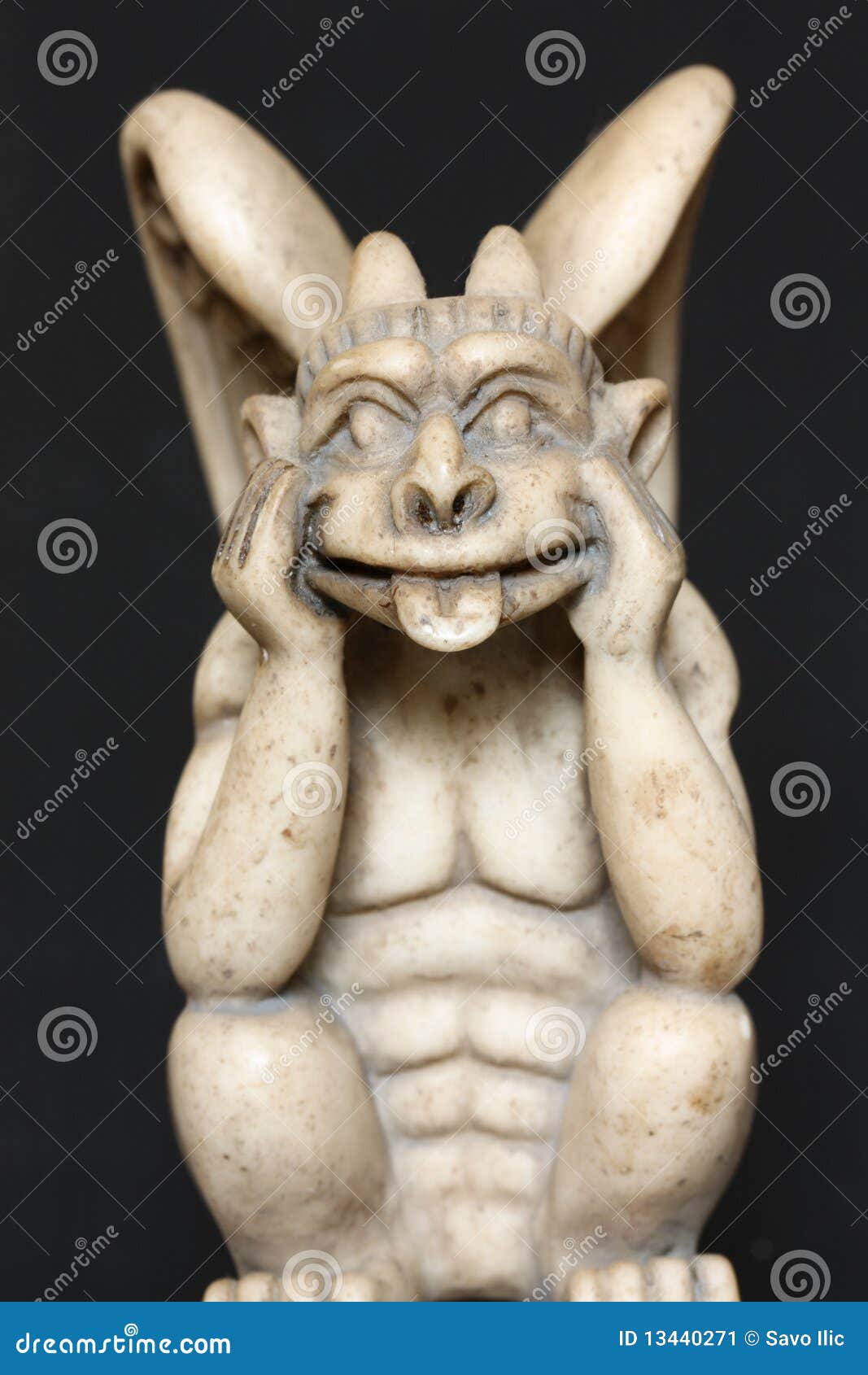 Gargoyle stock image. Image of tongue, statue, isolated - 13440271