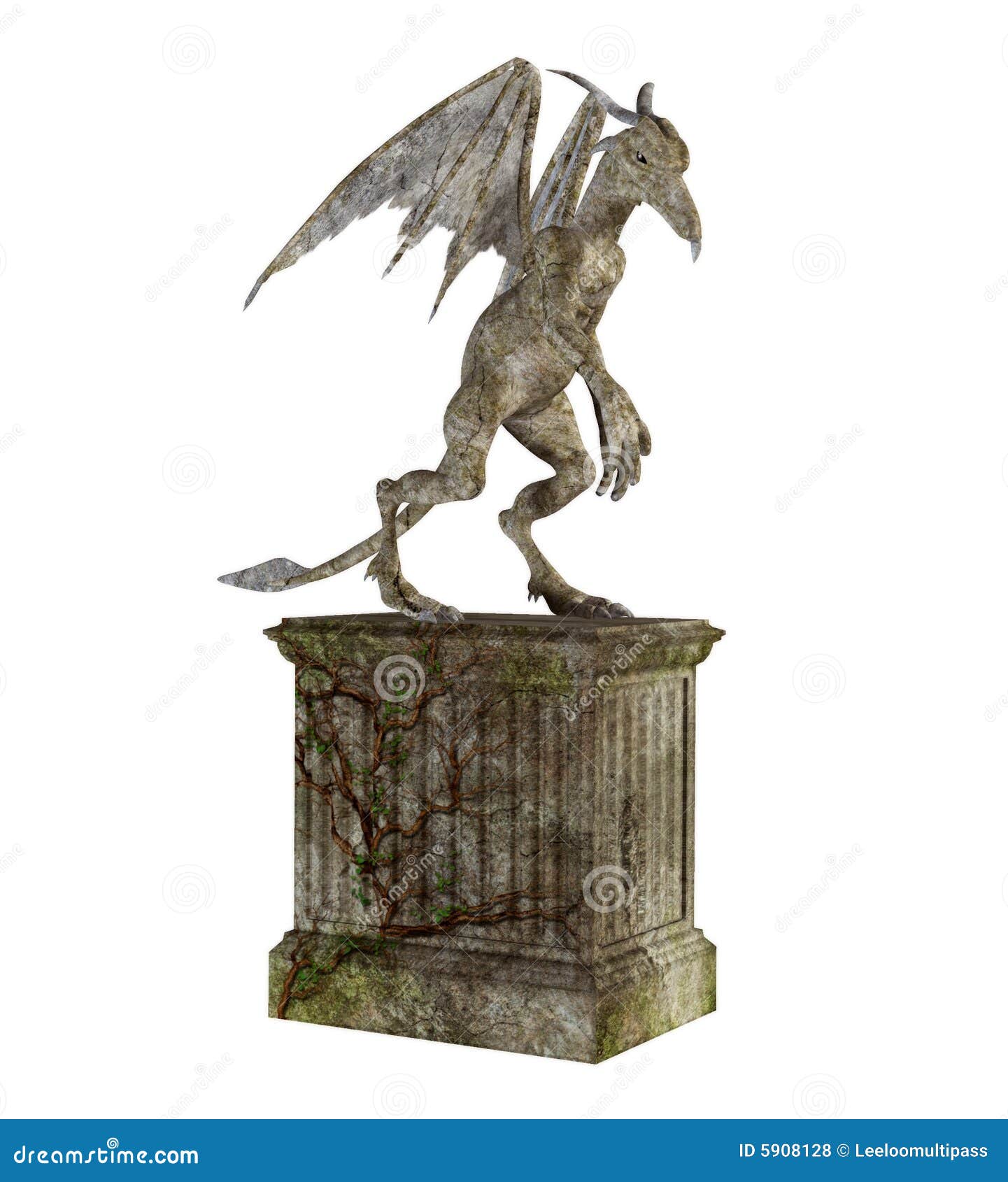 Gargoyle stock illustration. Illustration of myth, isolated - 5908128