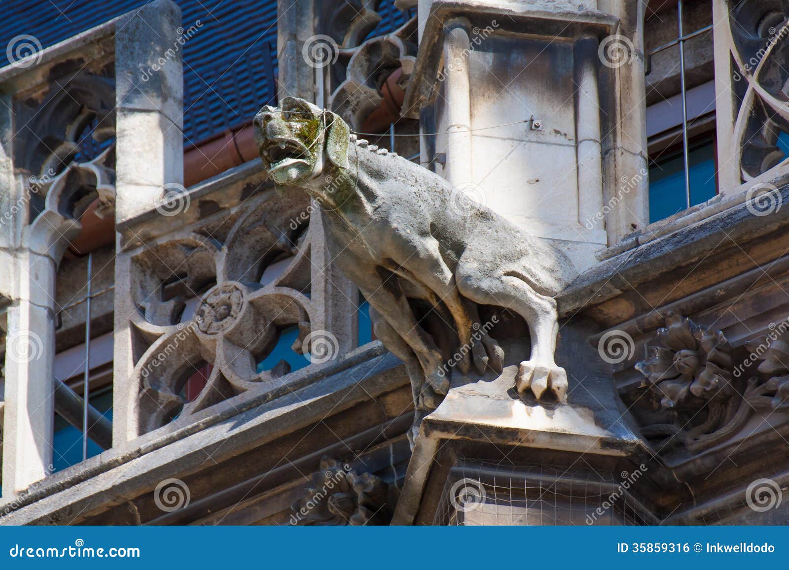 Gargoyle dog stock photo. Image of exterior, architecture - 35859316