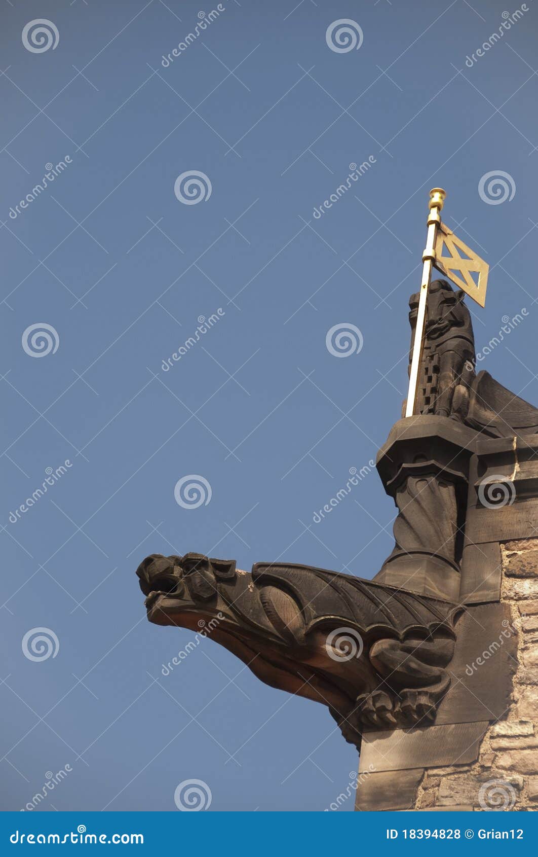 Gargoyle, Edinburgh Castle stock photo. Image of scotland - 18394828