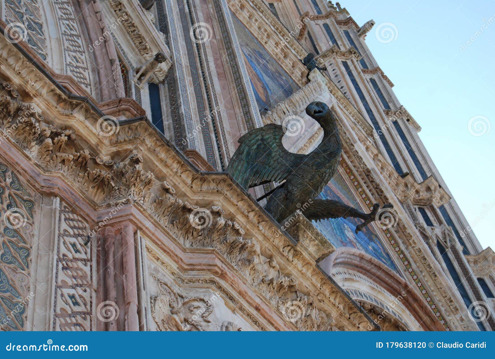 Gargoyle on the Facade of the Cathedral of Orvieto. Italy Stock Photo ...
