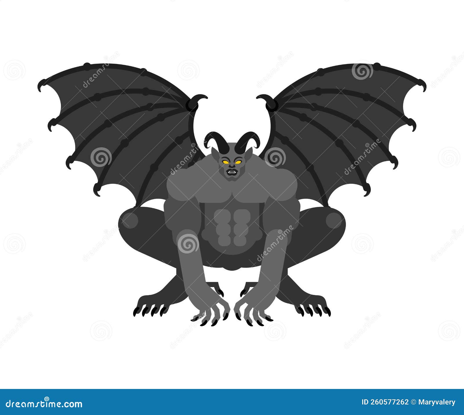 Gargoyle Isolated. Stone Demonic Character, Monster Stock Vector ...