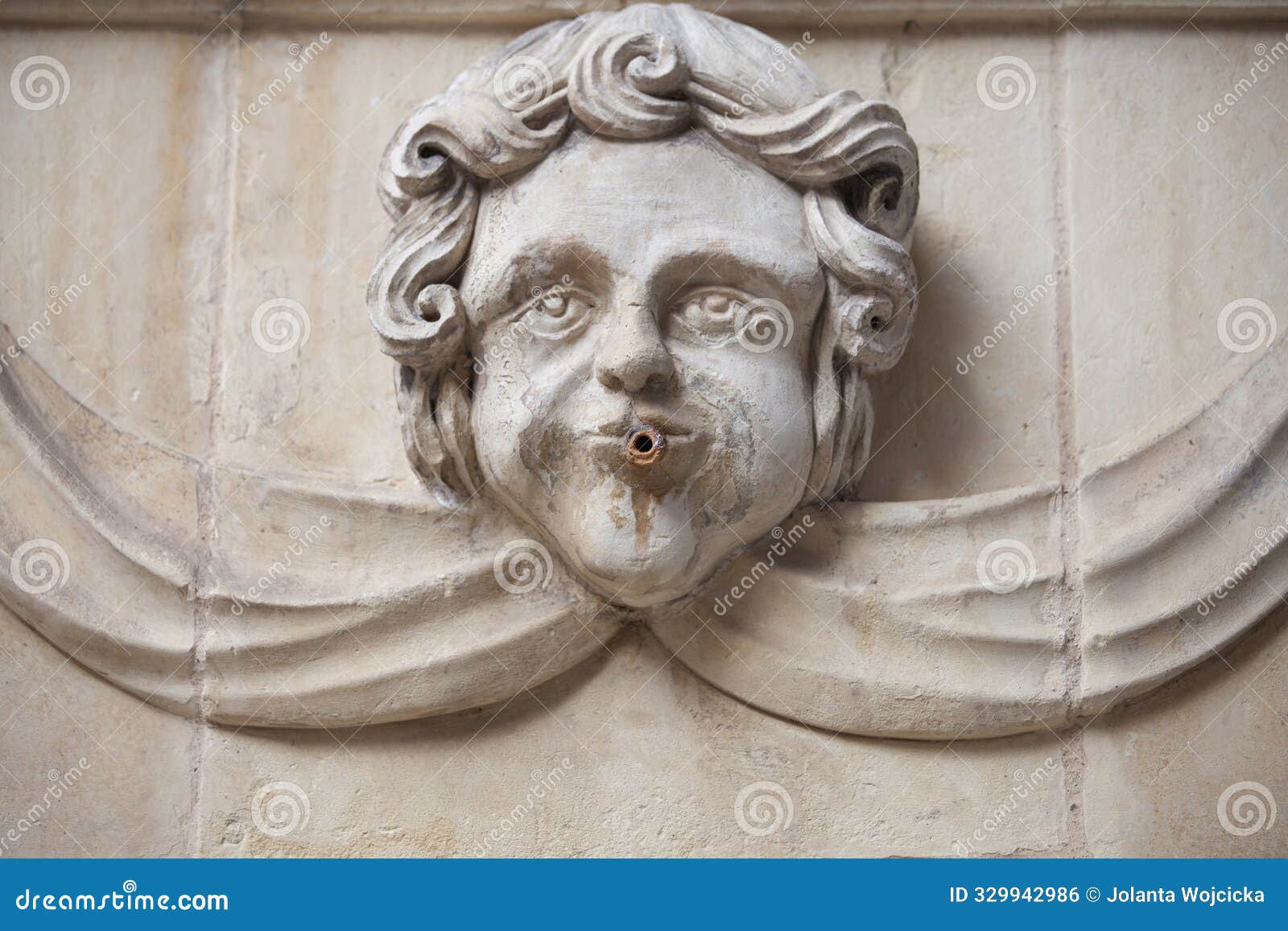 Gargoyle In The Shape Of A Male Face Royalty-Free Stock Photography ...