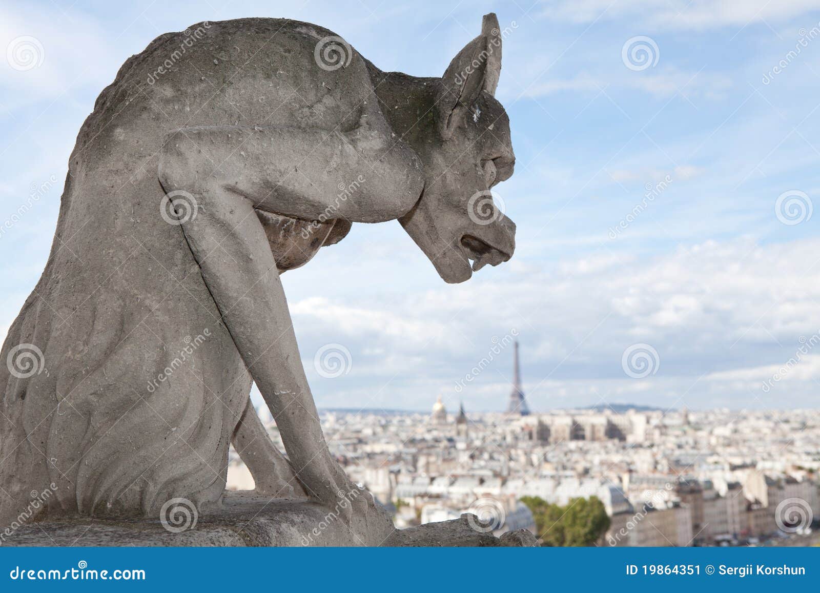 Gargoyle Statue Cathedral Notre Dame Stock Image - Image of dame ...