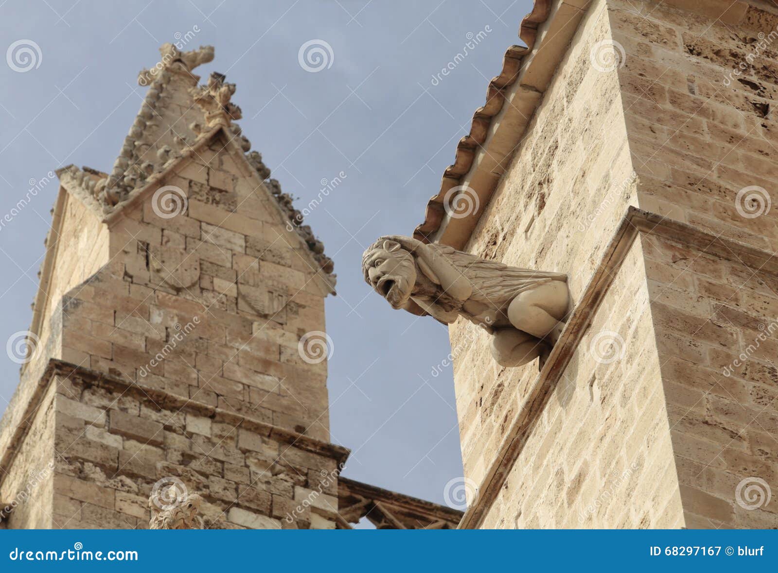 Gargoyle stock image. Image of building, gargoyle, monster - 68297167