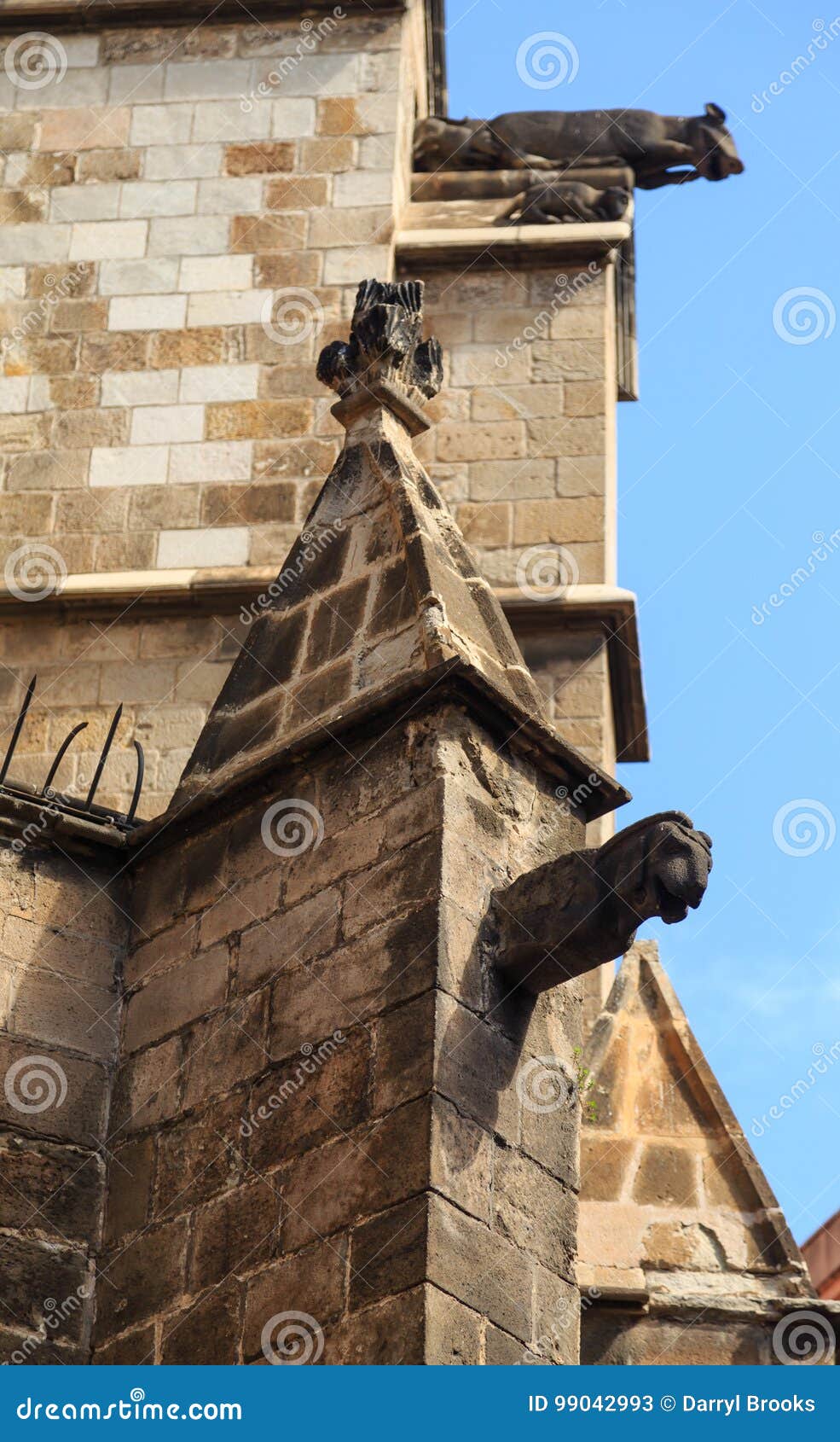 Gargoyles on Stone Church stock image. Image of architecture - 99042993