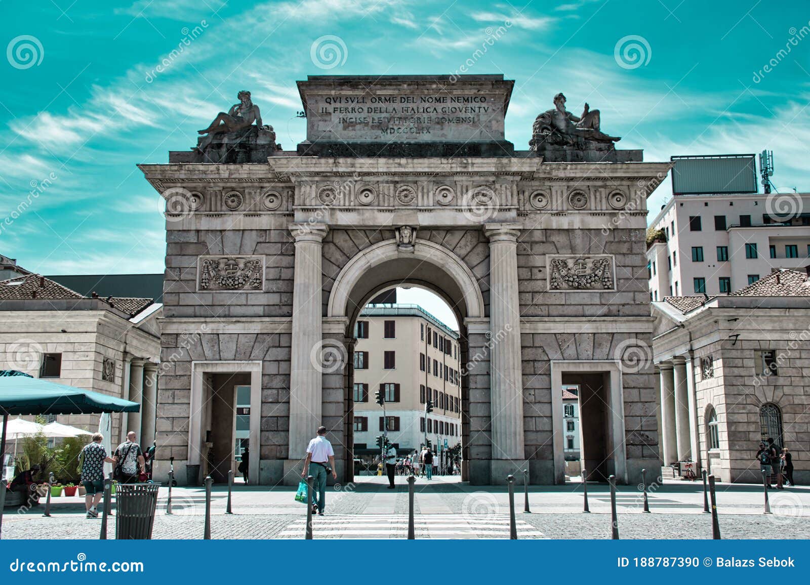 Garibaldi Gate, Porta Garibaldi in Milan Editorial Image - Image of ...