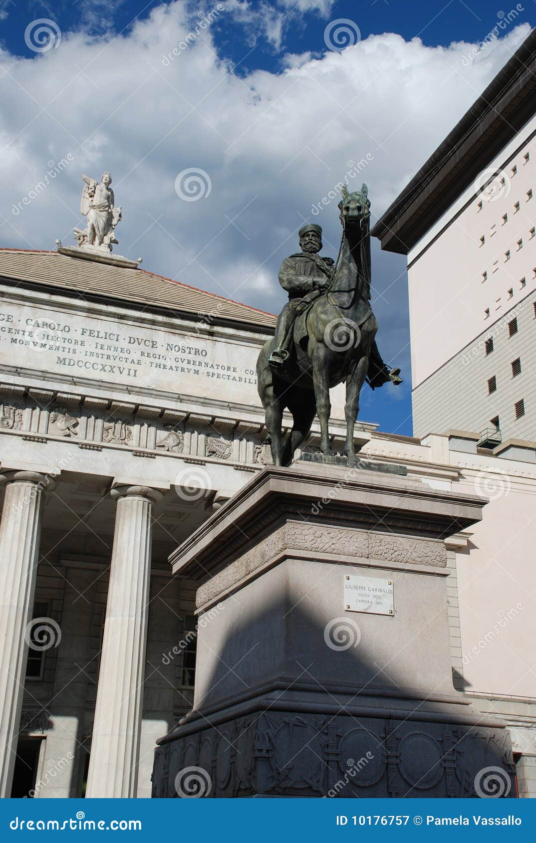 Garibaldi and Genoa stock image. Image of city, theatre - 10176757