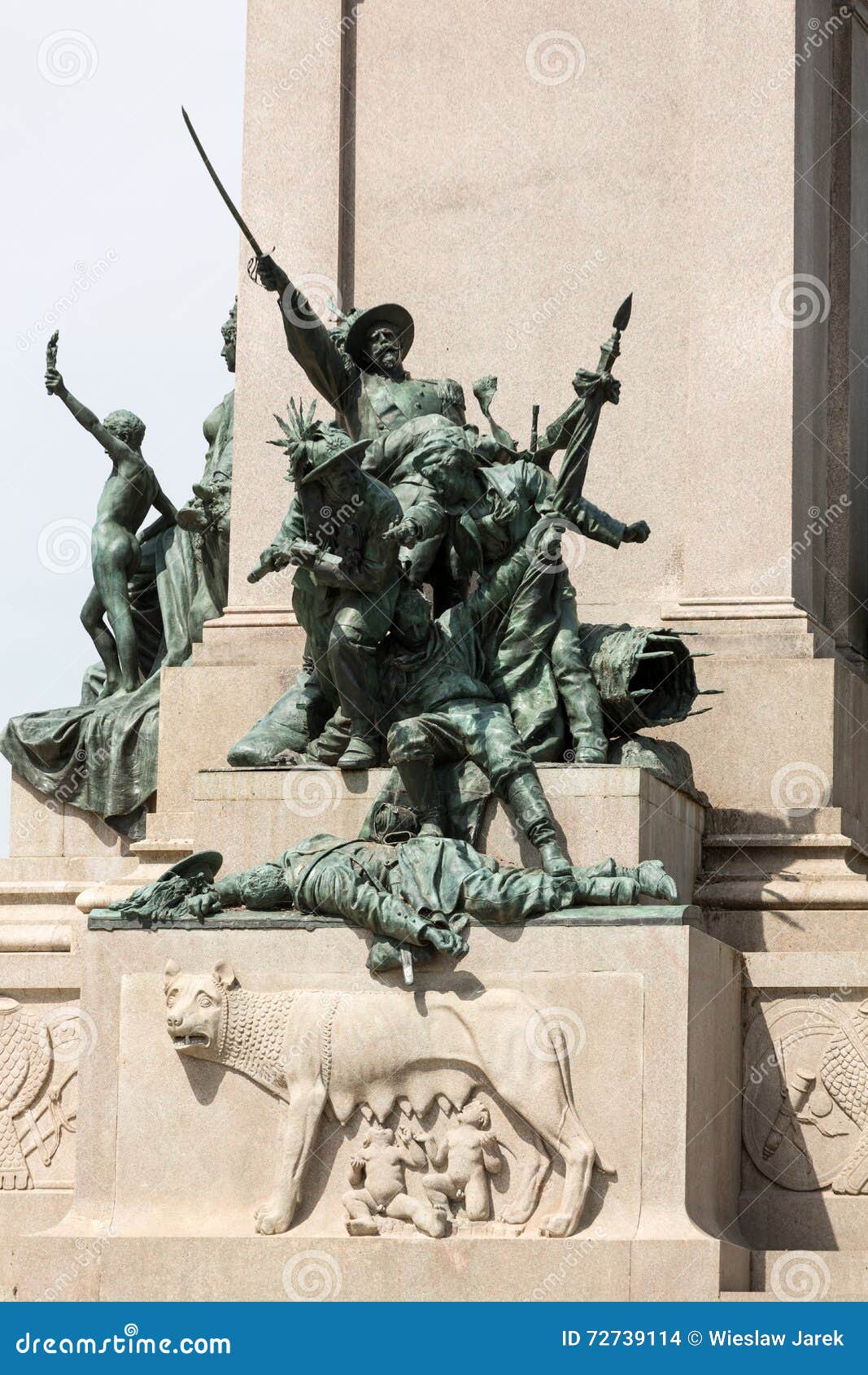 Garibaldi Monument on Janiculum Hill in Rome Stock Photo - Image of ...