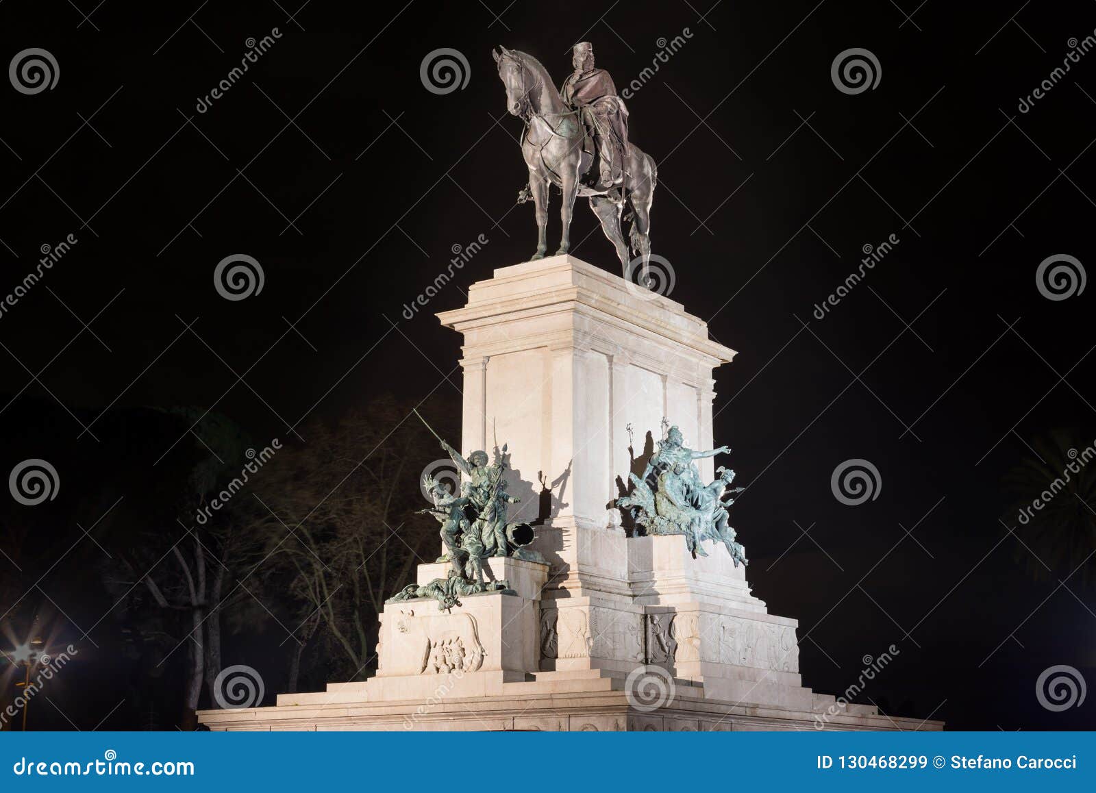 Garibaldi Statue in Rome stock image. Image of rome - 130468299