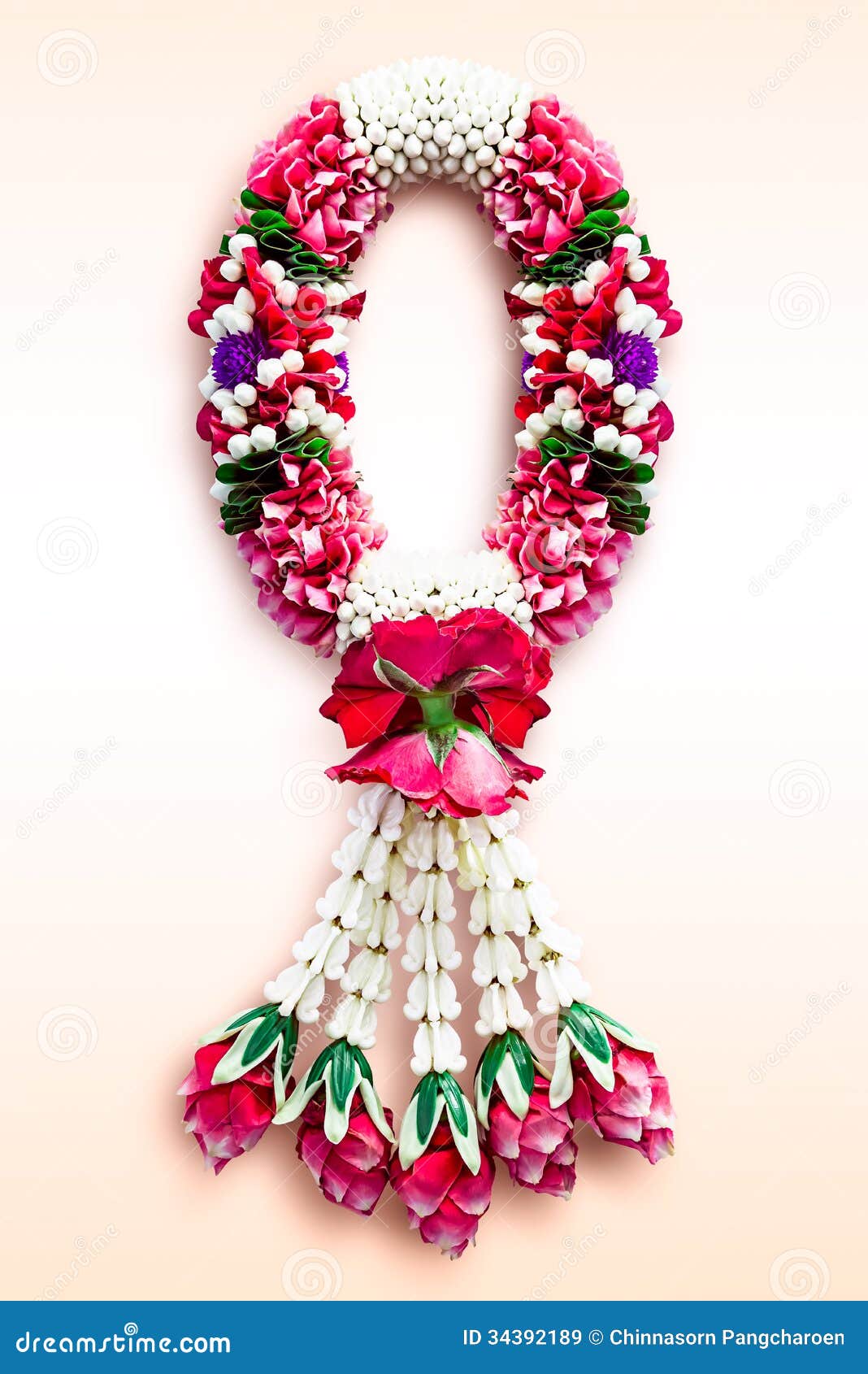 Garland in Ancient Thai Style Stock Image - Image of cluster, clump ...
