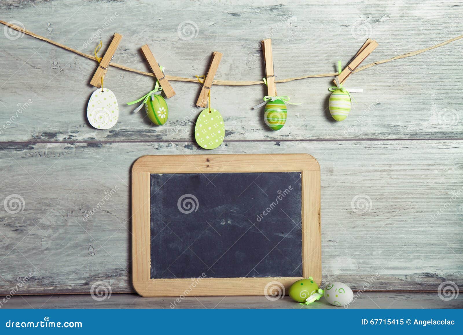 Garland Decorated Eggs Message Greetings Stock Photos - Free & Royalty ...