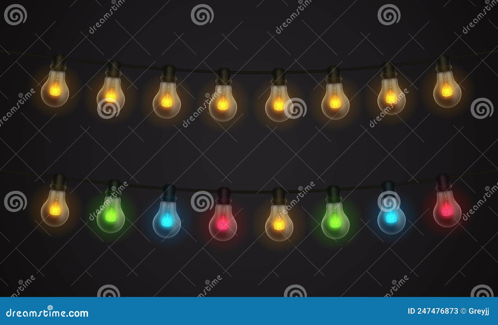 Filament Light Bulb With Cord Stock Illustration | CartoonDealer.com ...