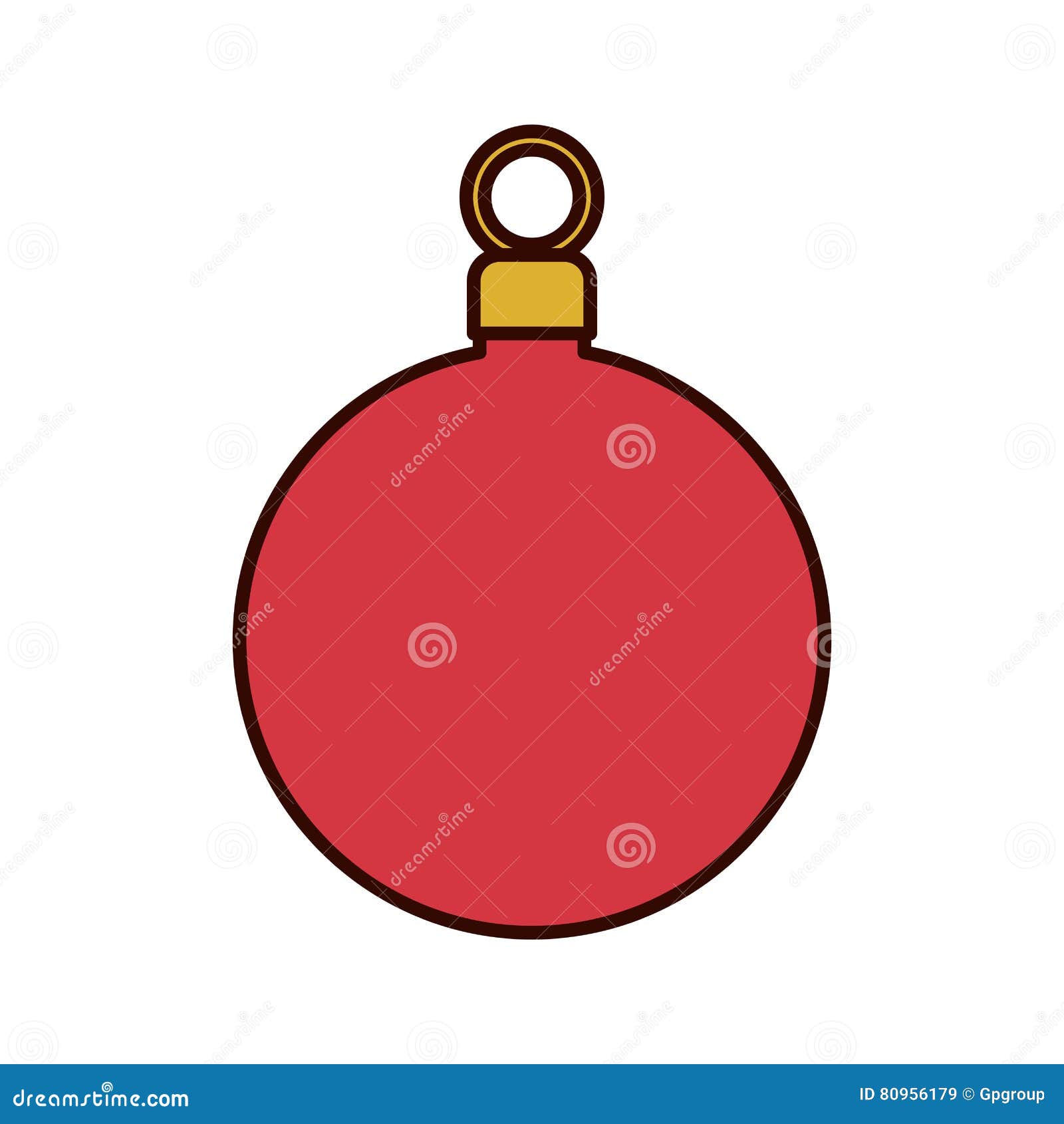 Garland with Shape Circular in Red Color Stock Vector - Illustration of ...
