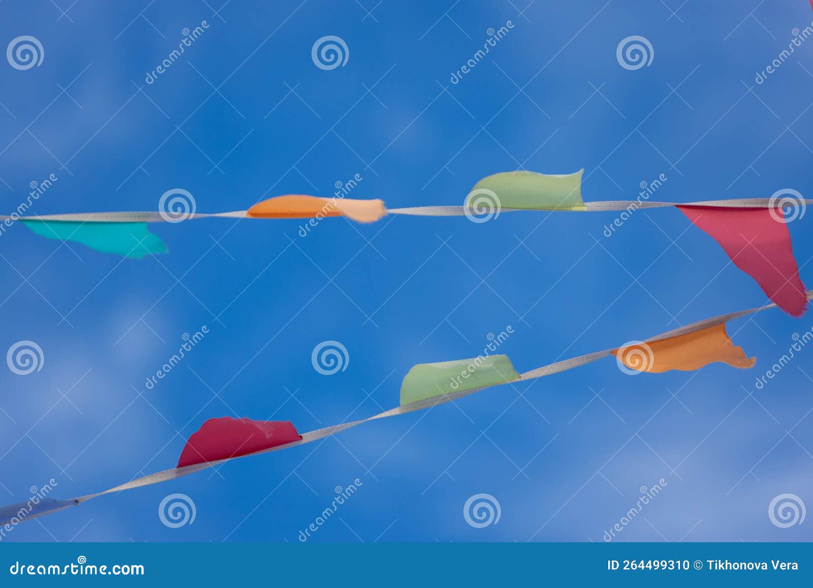 Garlands of colorful flags stock photo. Image of greeting - 264499310