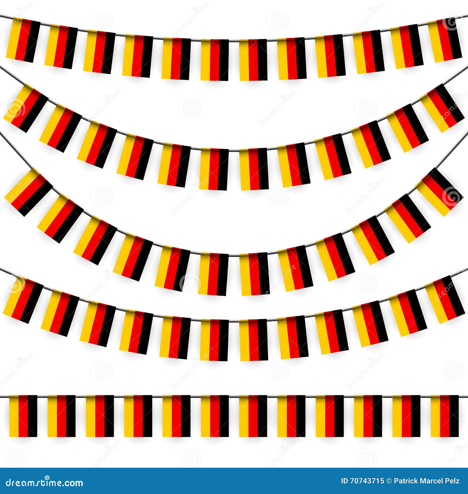 Garlands with German National Colors Stock Vector - Illustration of ...