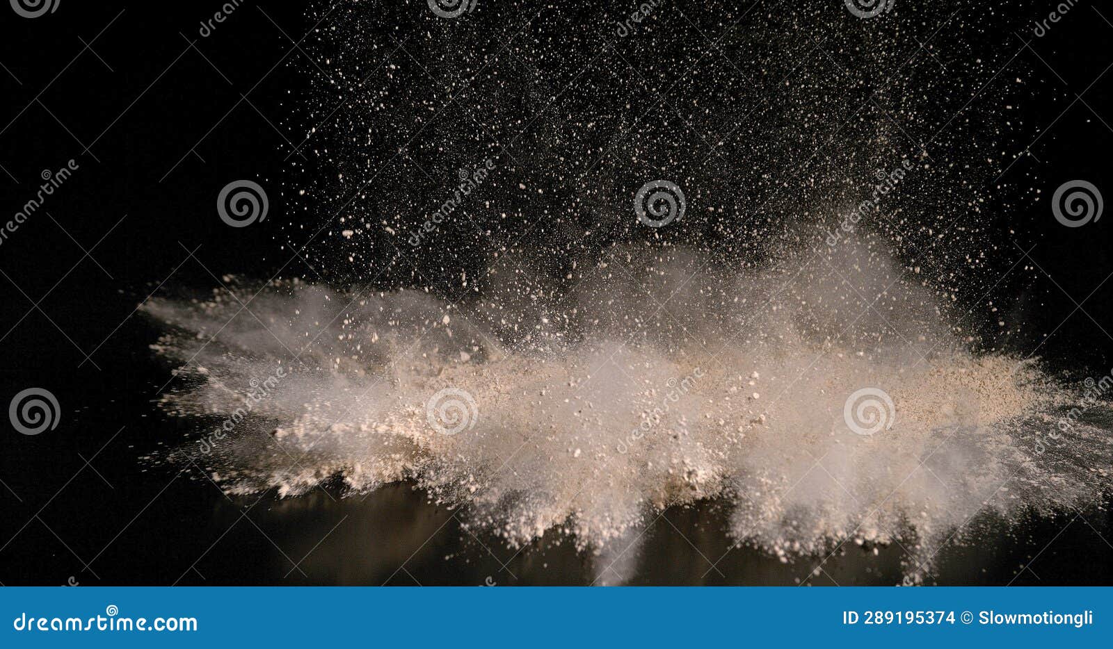 Garlic, Allium Savitum, Garlic Powder Falling on Black Background Stock ...